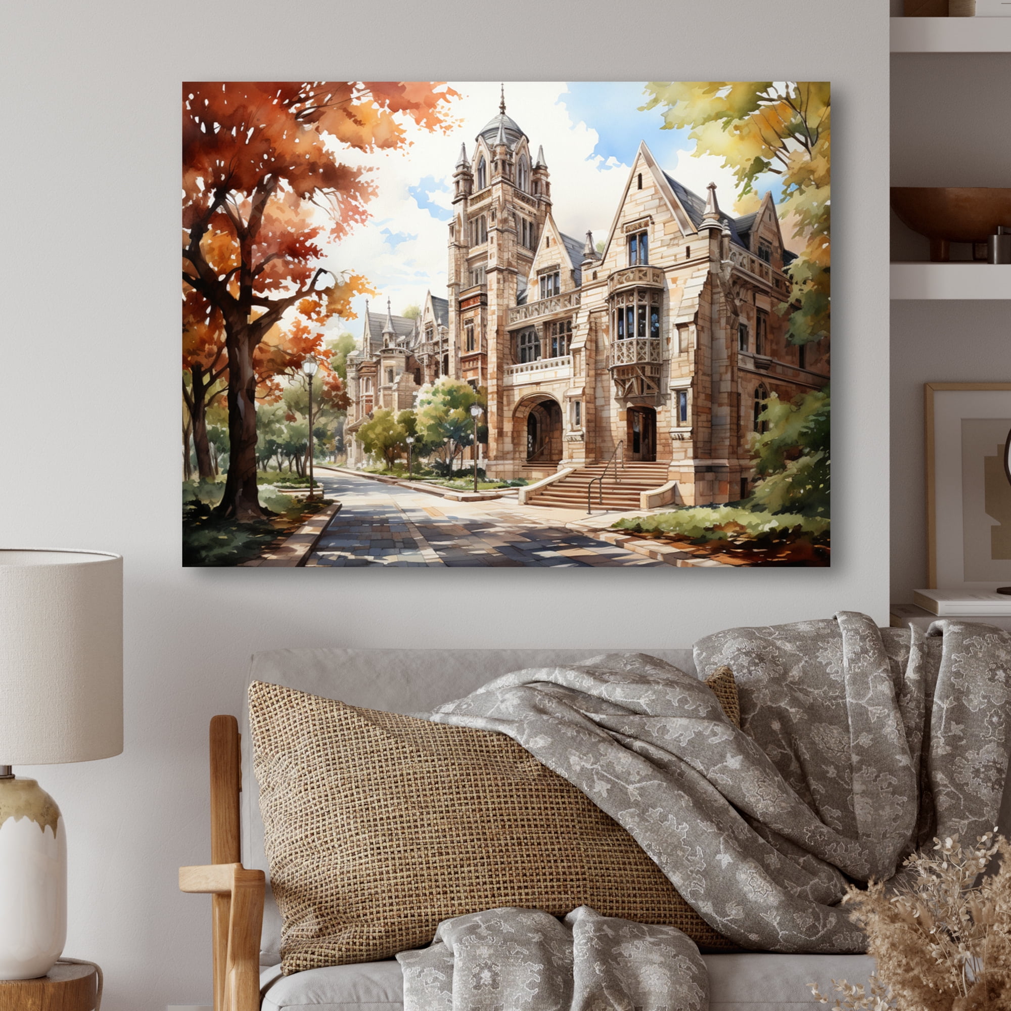 Designart "Buildings Academic College University art painting III ...