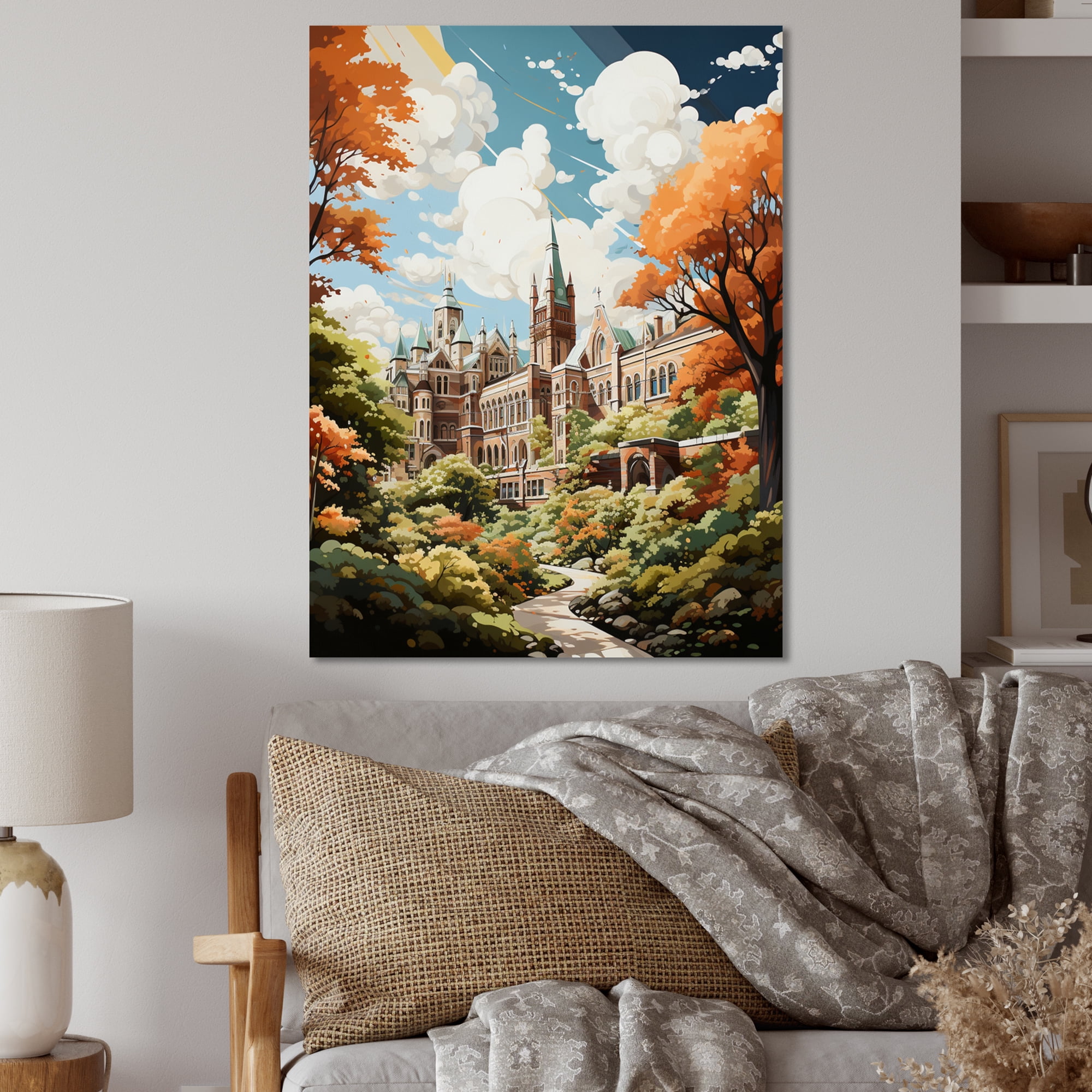 Designart "Buildings University College University wall decor I ...