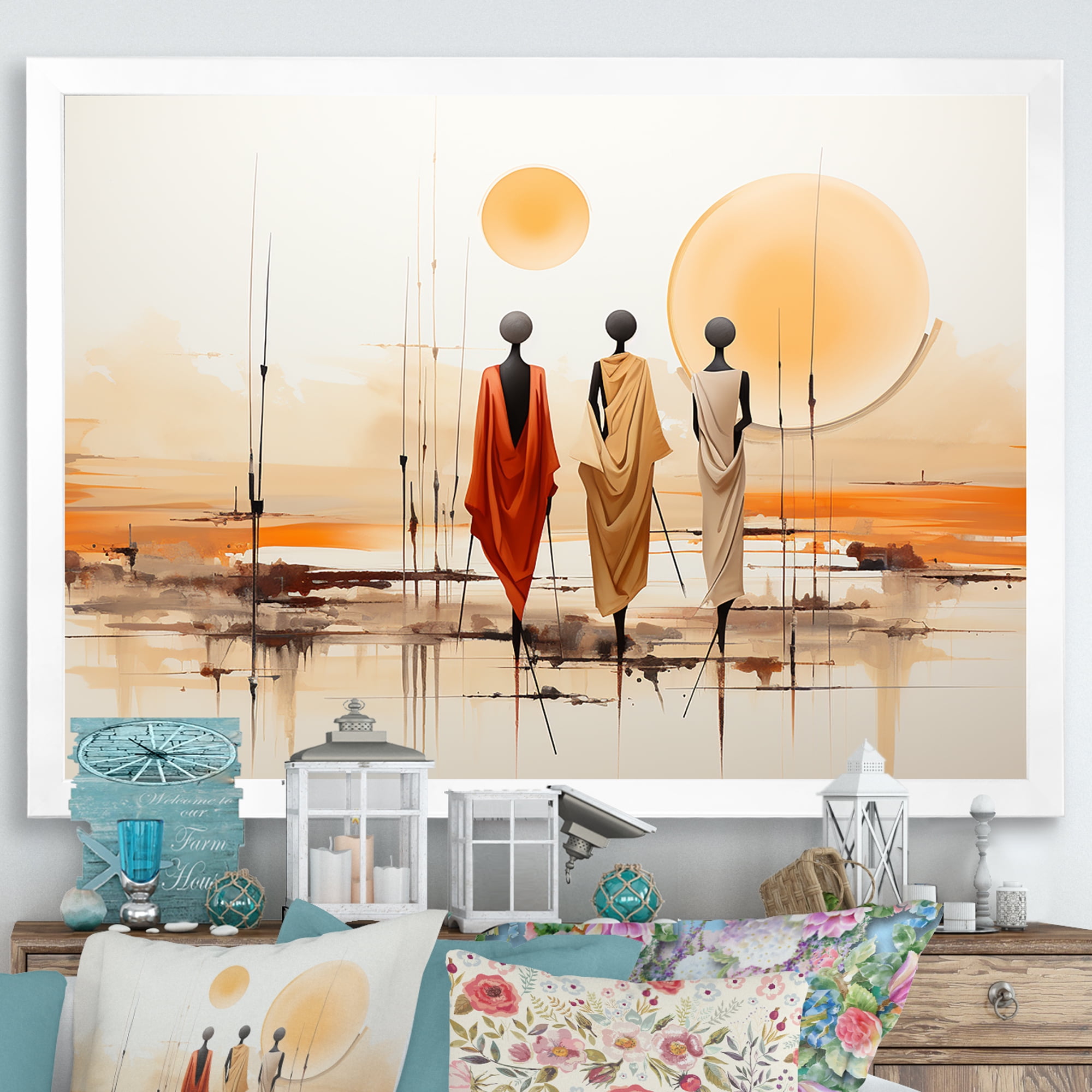 Designart "Bushmen of Kalahari African Indigenous People I" People ...