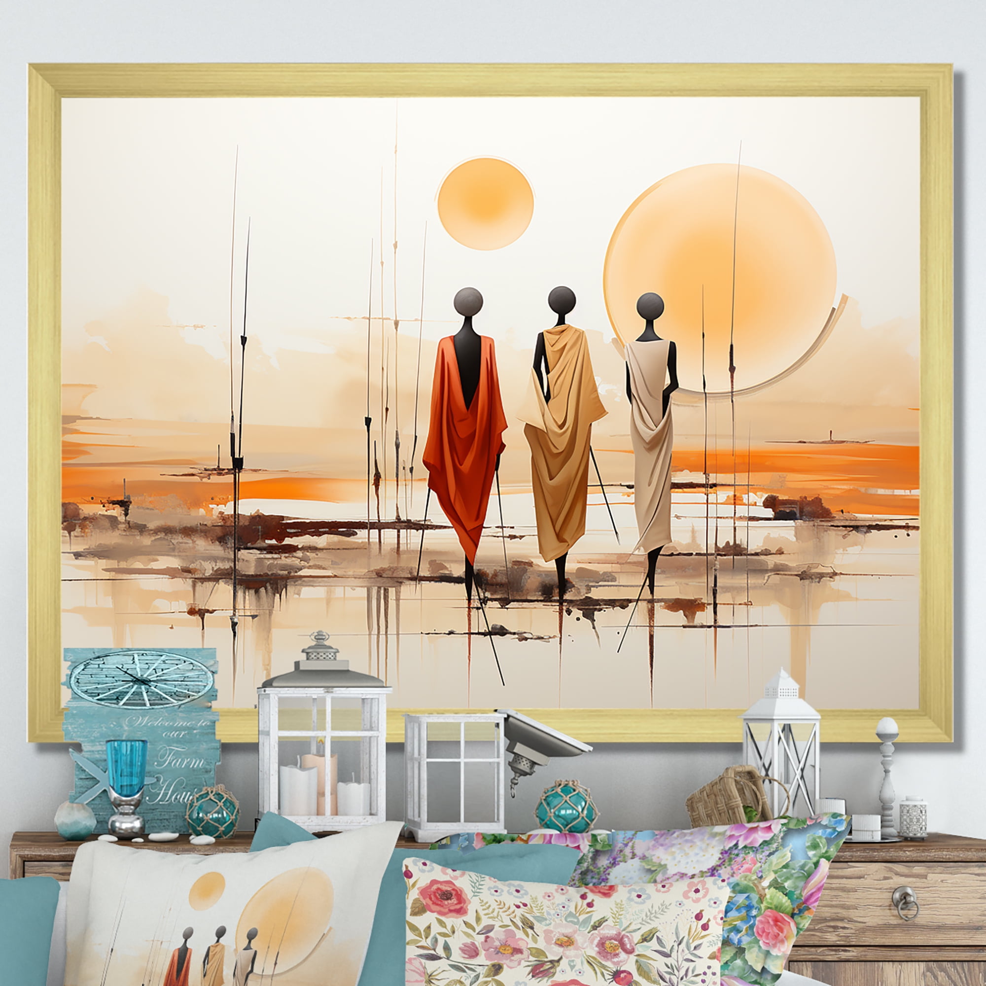 Designart "Bushmen of Kalahari African Indigenous People I" People ...