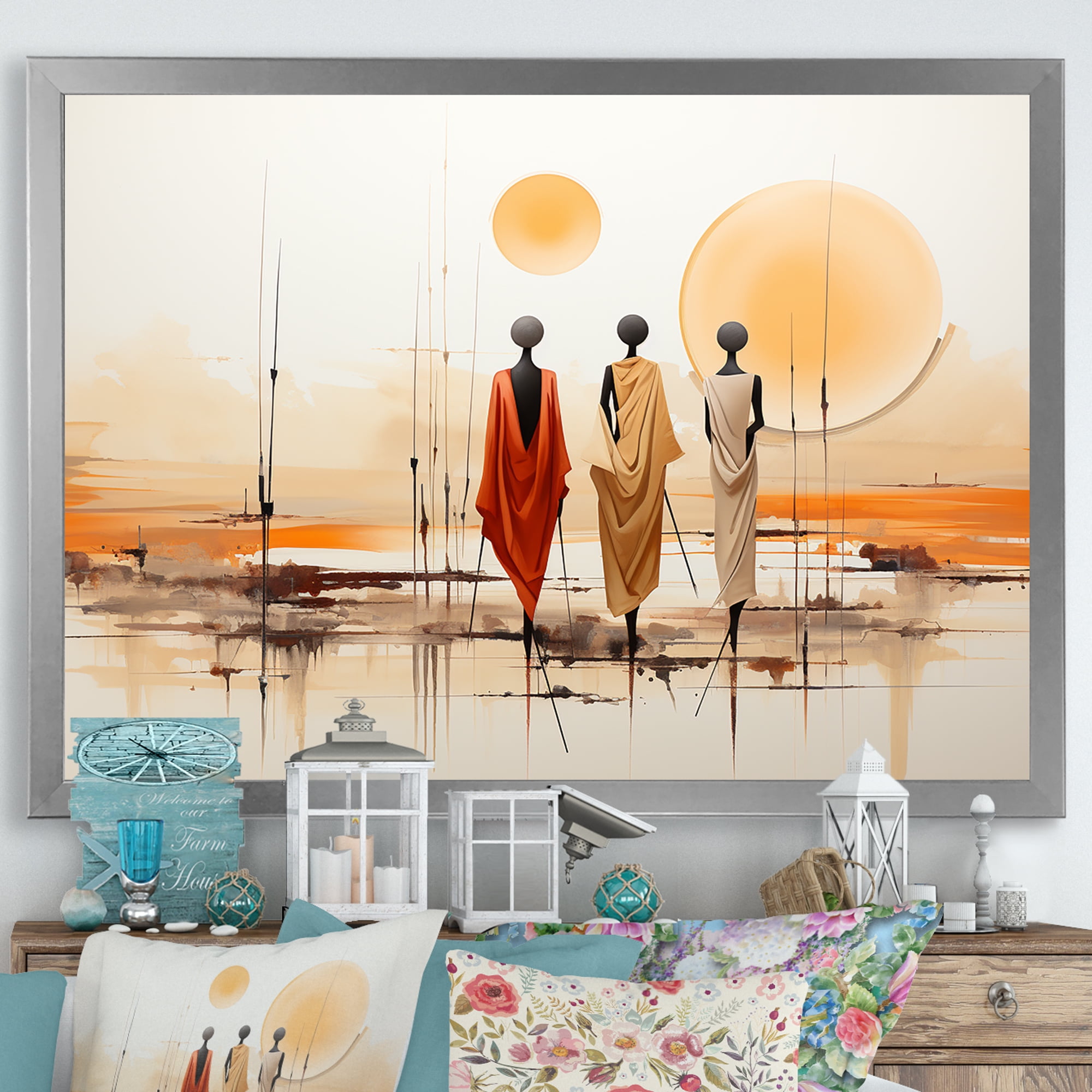 Designart "Bushmen of Kalahari African Indigenous People I" People ...