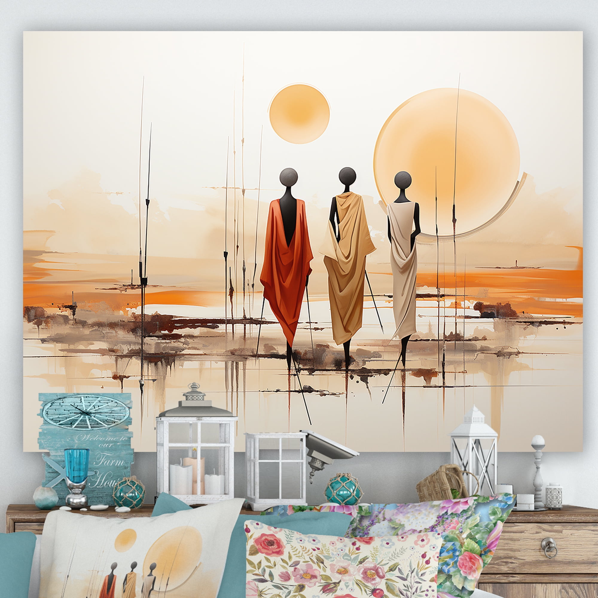 Designart "Bushmen of Kalahari African Indigenous People I" People Wall ...