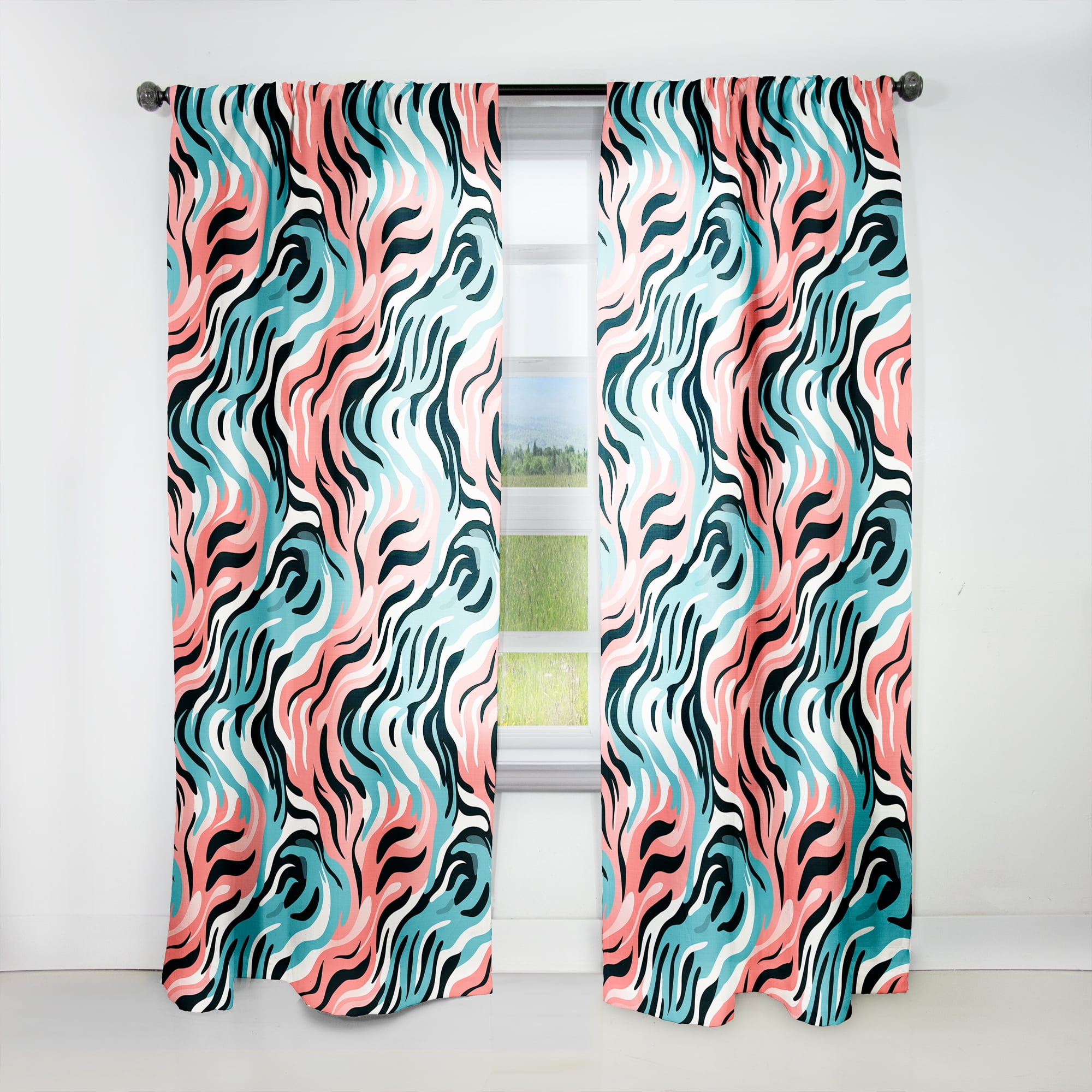 Designart "Capricious Exotic Camouflage" Animal Print Modern Curtain ...