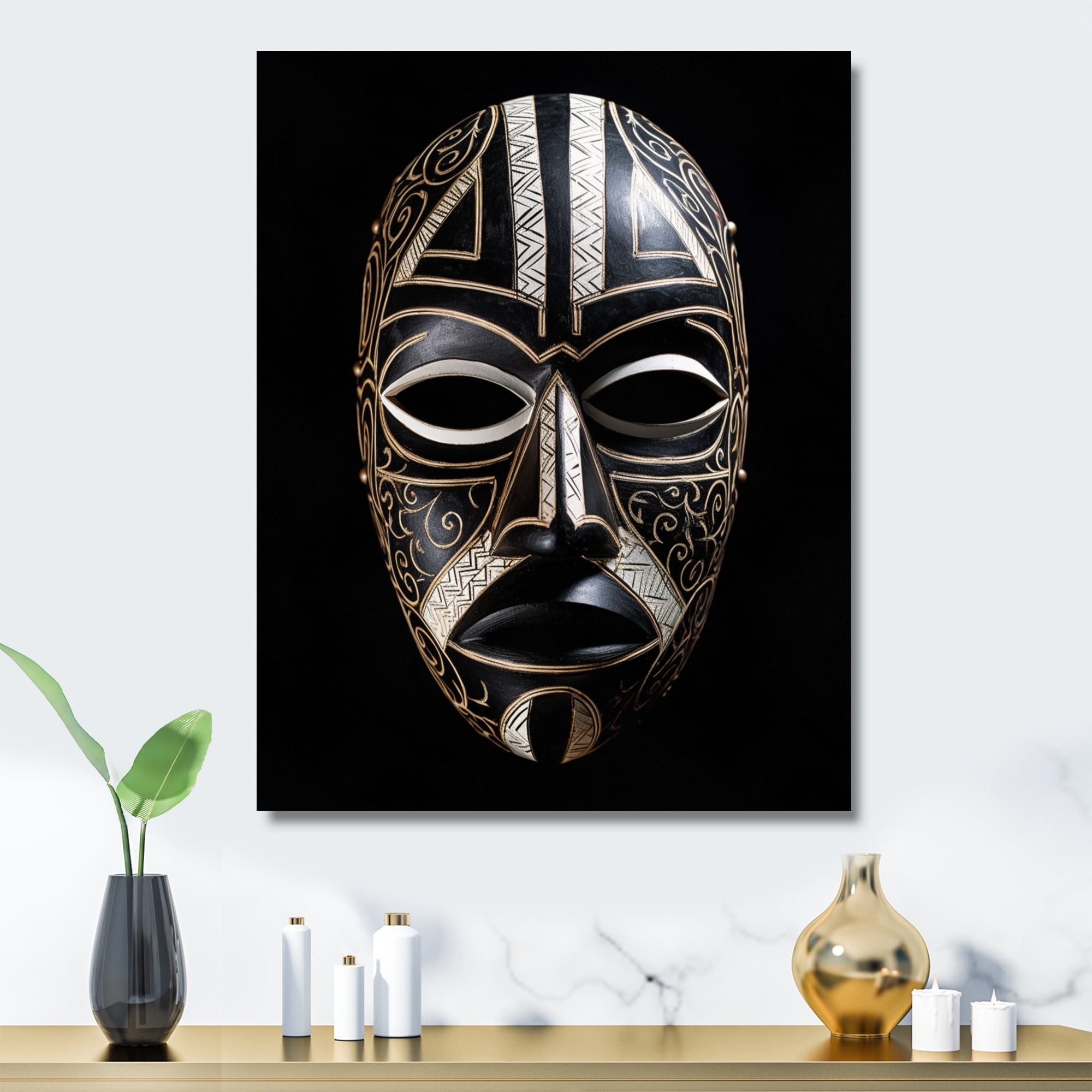 Designart "Captivating Ethnical Traditional African Mask X" African ...