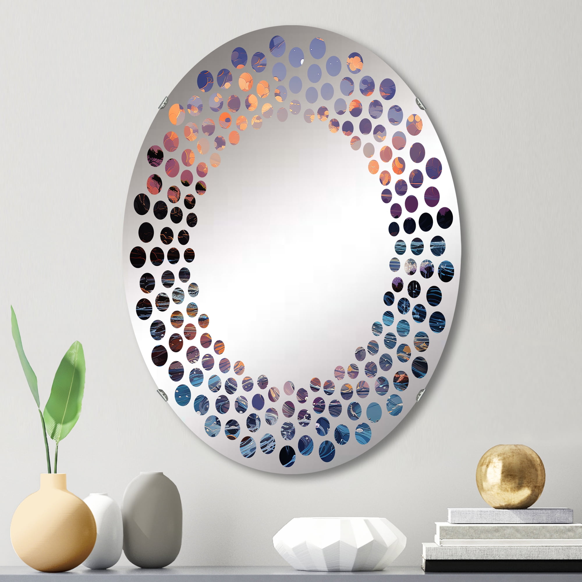 Designart "Captivating Storm Visuals" Storms Polka Dot Round Wall ...