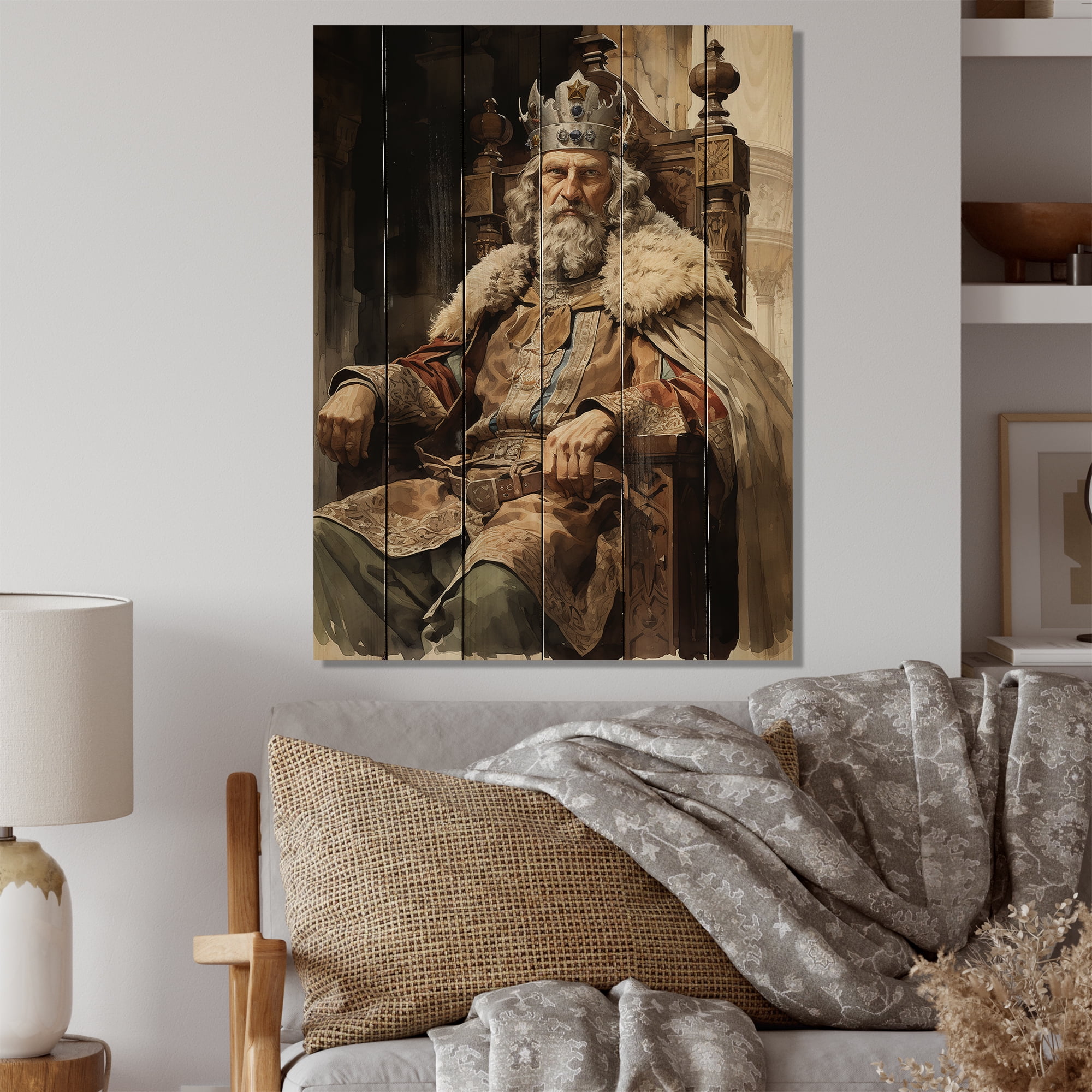 Designart "Carolingian Portrait Emperor Charlemagne painting II ...
