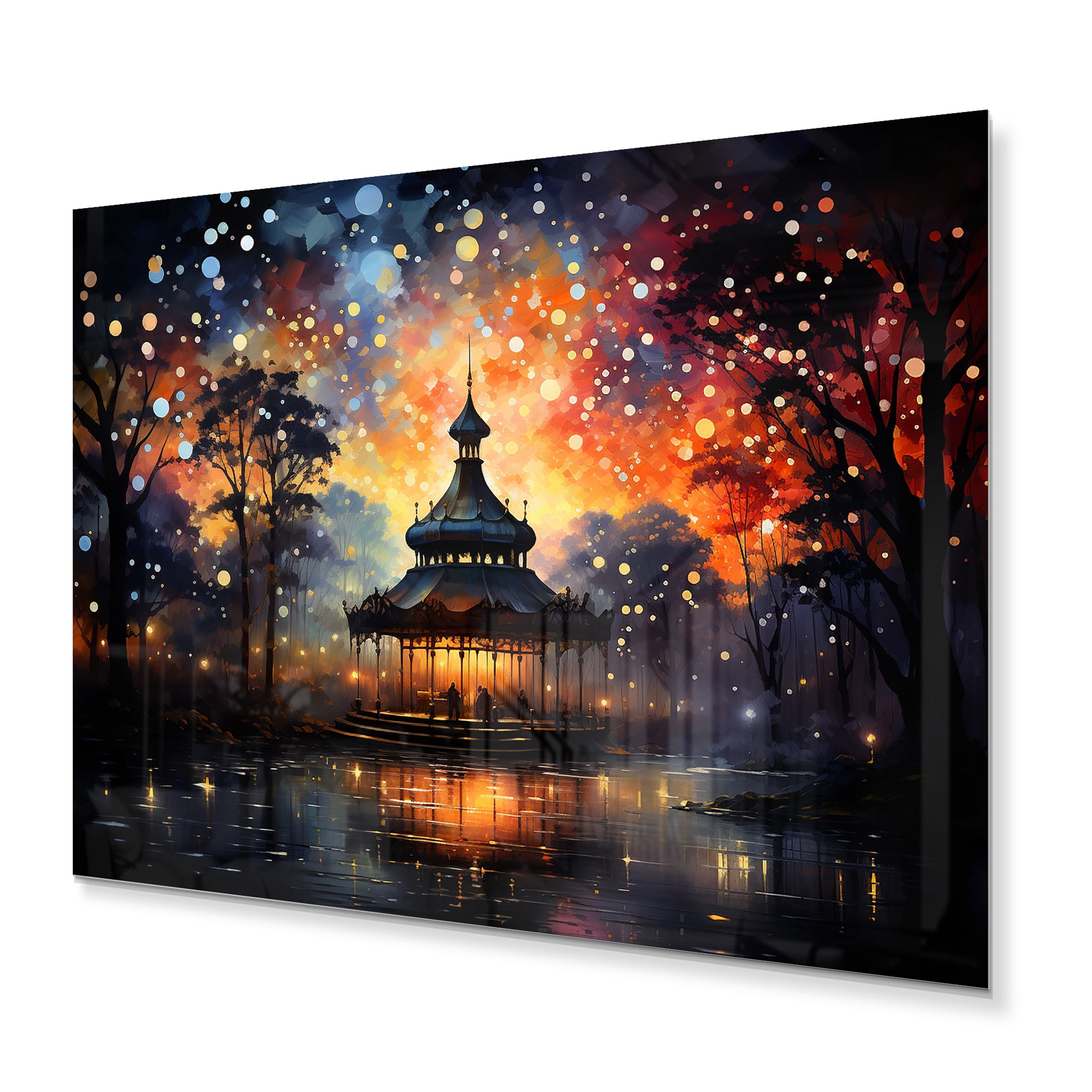 Designart "Carousel Painting Dot" Architecture Metal Wall Art - Walmart.com
