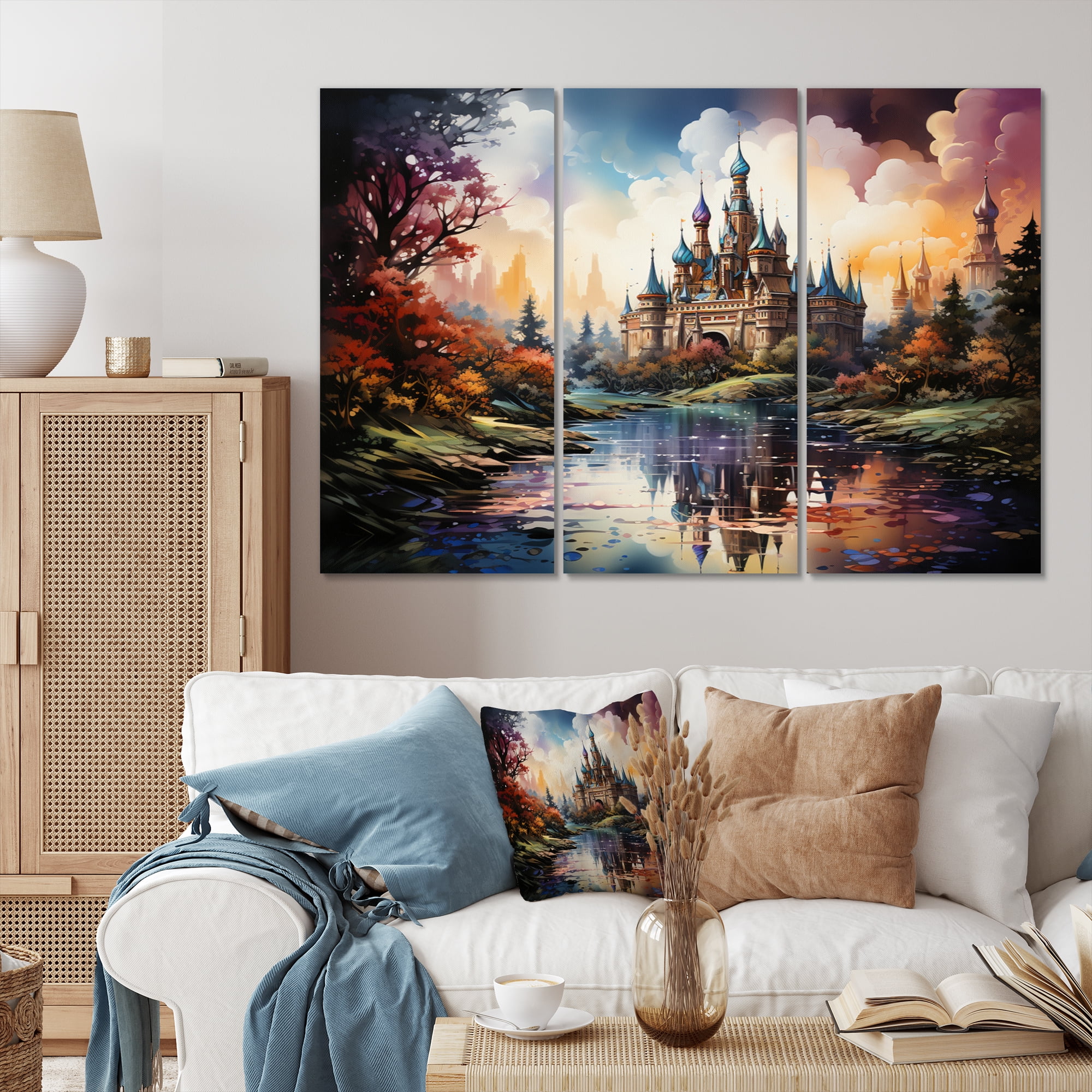 Designart "Castle Tapestry Castle Magic wall decor" Architecture Metal ...