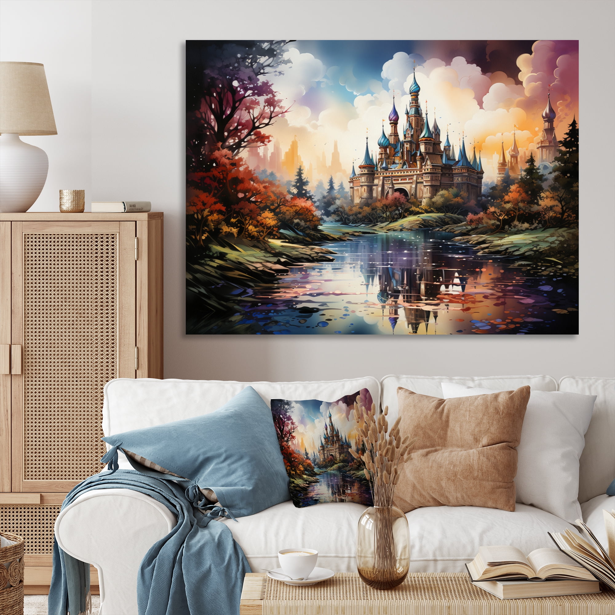 Designart "Castle Tapestry Castle Magic wall decor" Architecture Wall ...