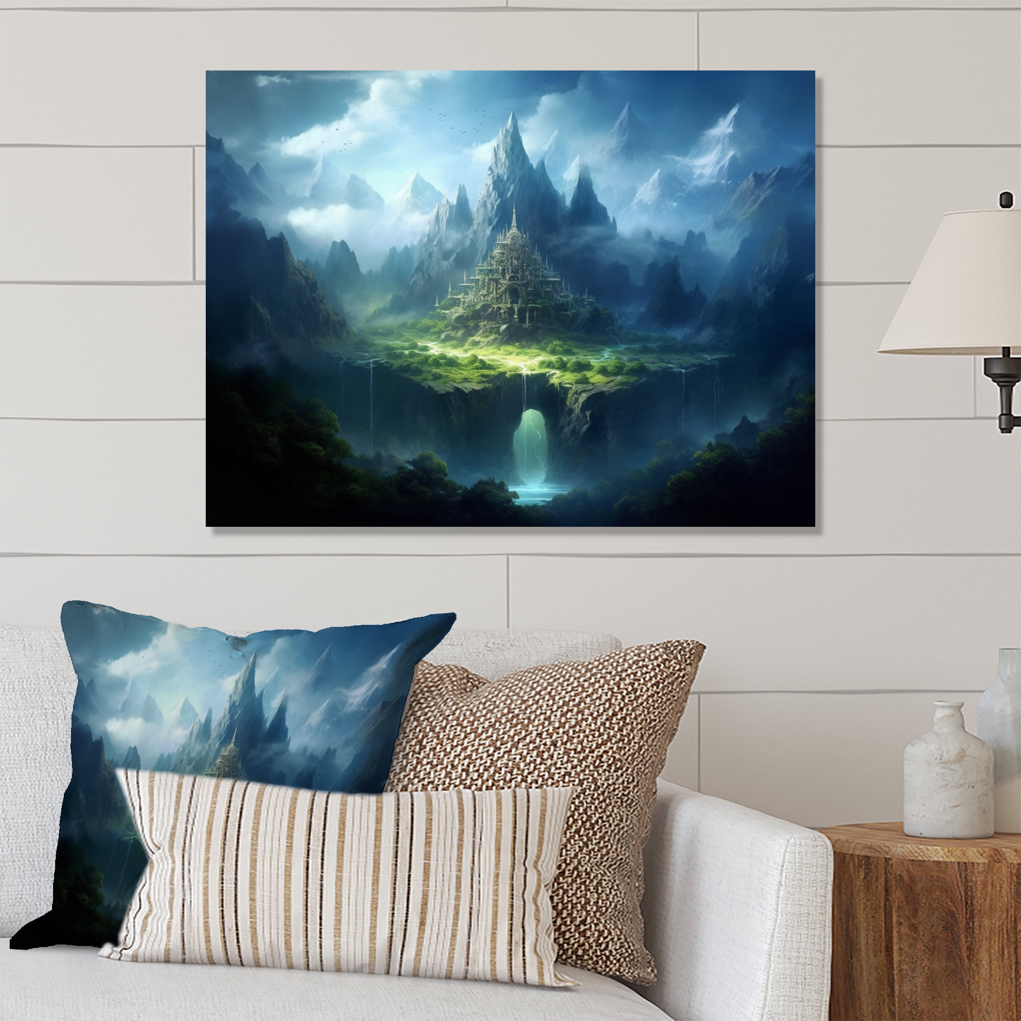 Designart "Castle from a Fairytale V" Castles Metal Art Living Room ...