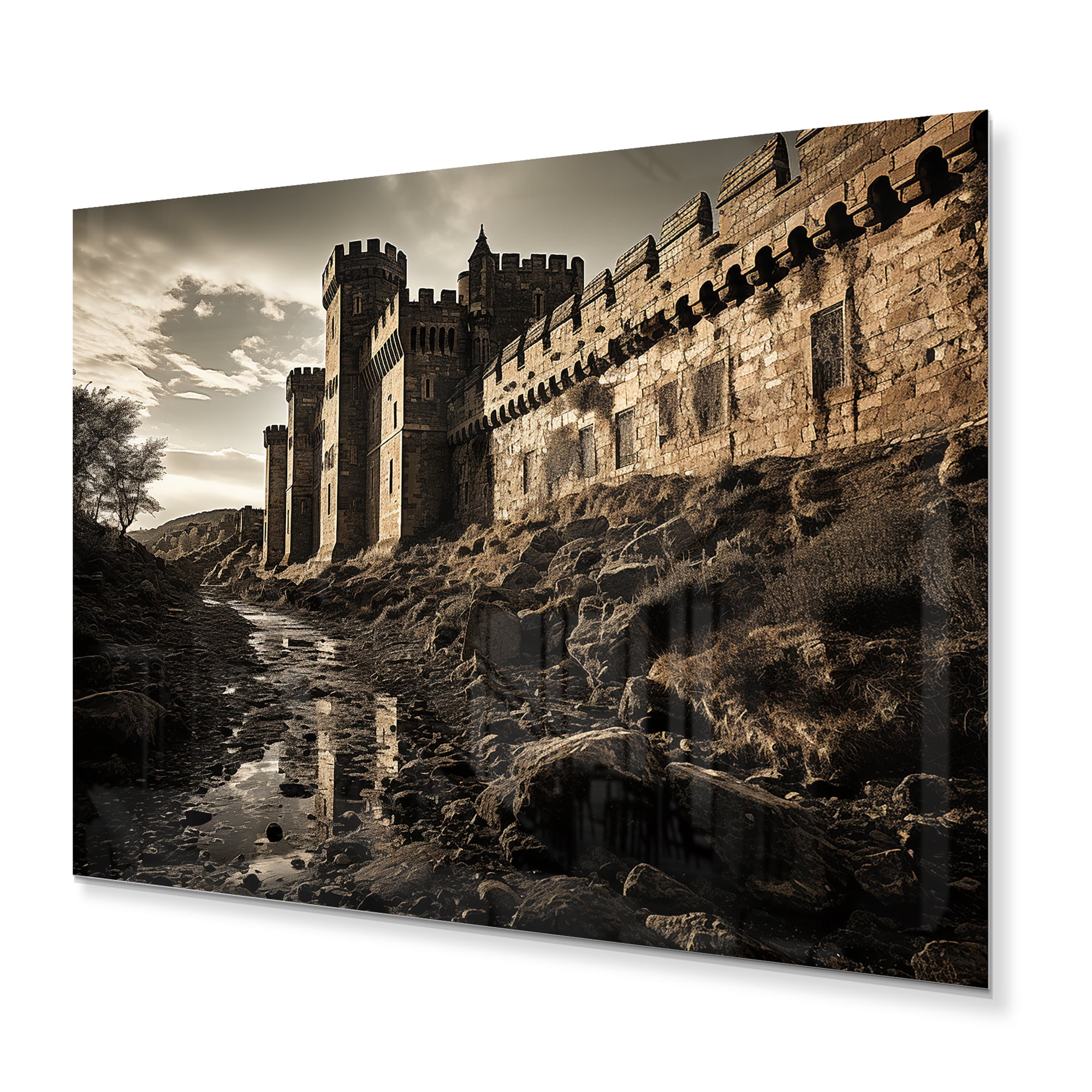 Designart "Castles Dramatic Forms High II" Architecture Metal Wall ...