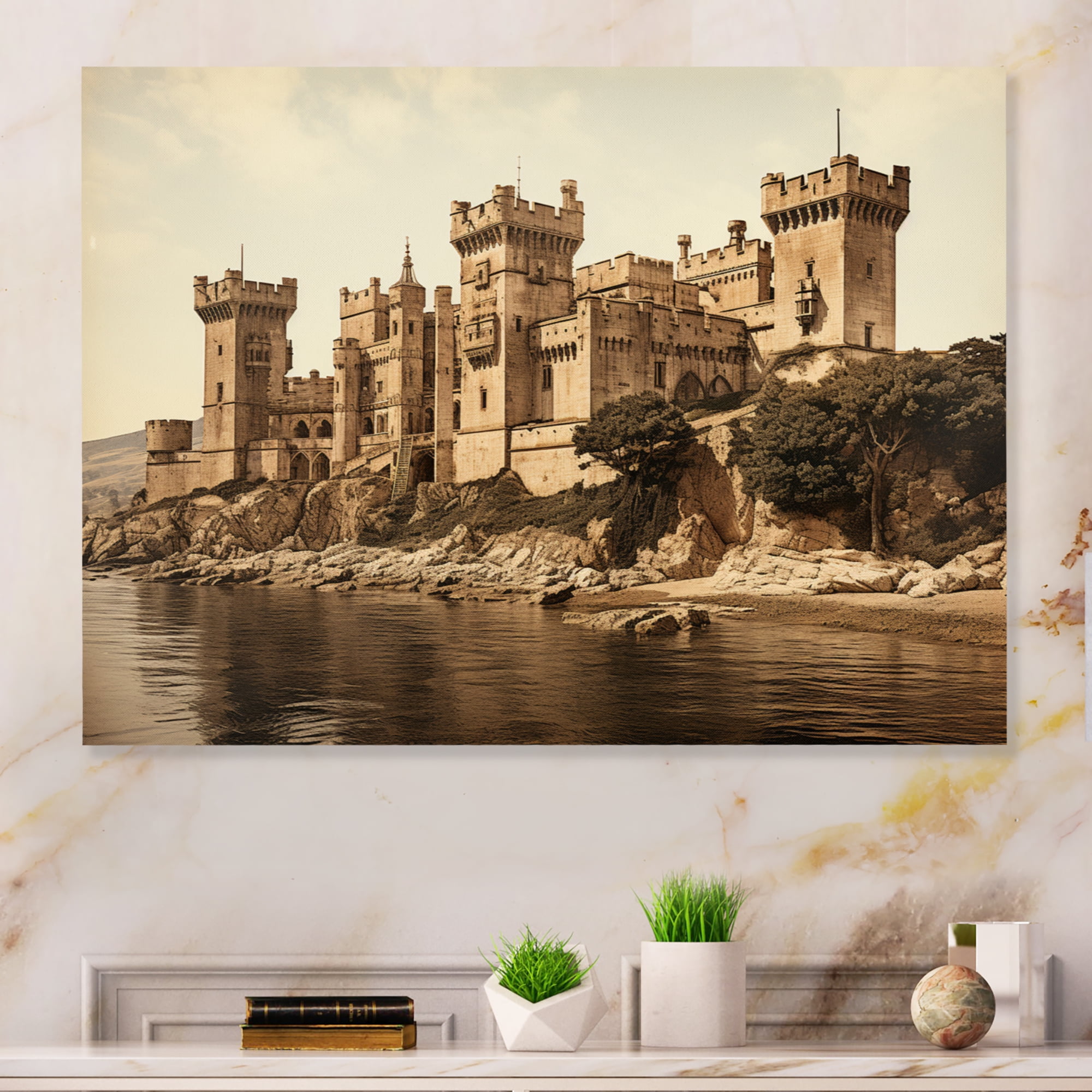 Designart "Castles Historic gracefulness Classic" Architecture Metal ...