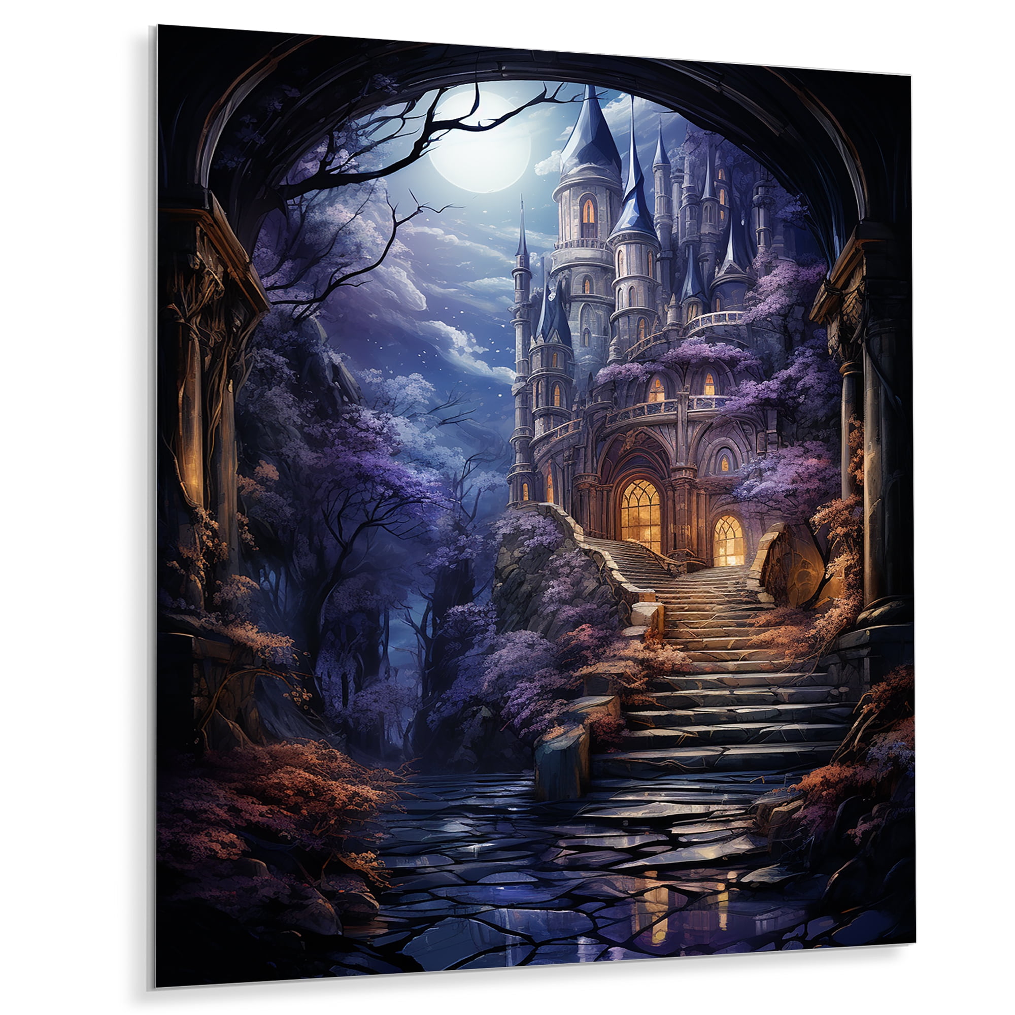 Designart "Castles Mystical Gateways captivate" Castles Metal Wall ...
