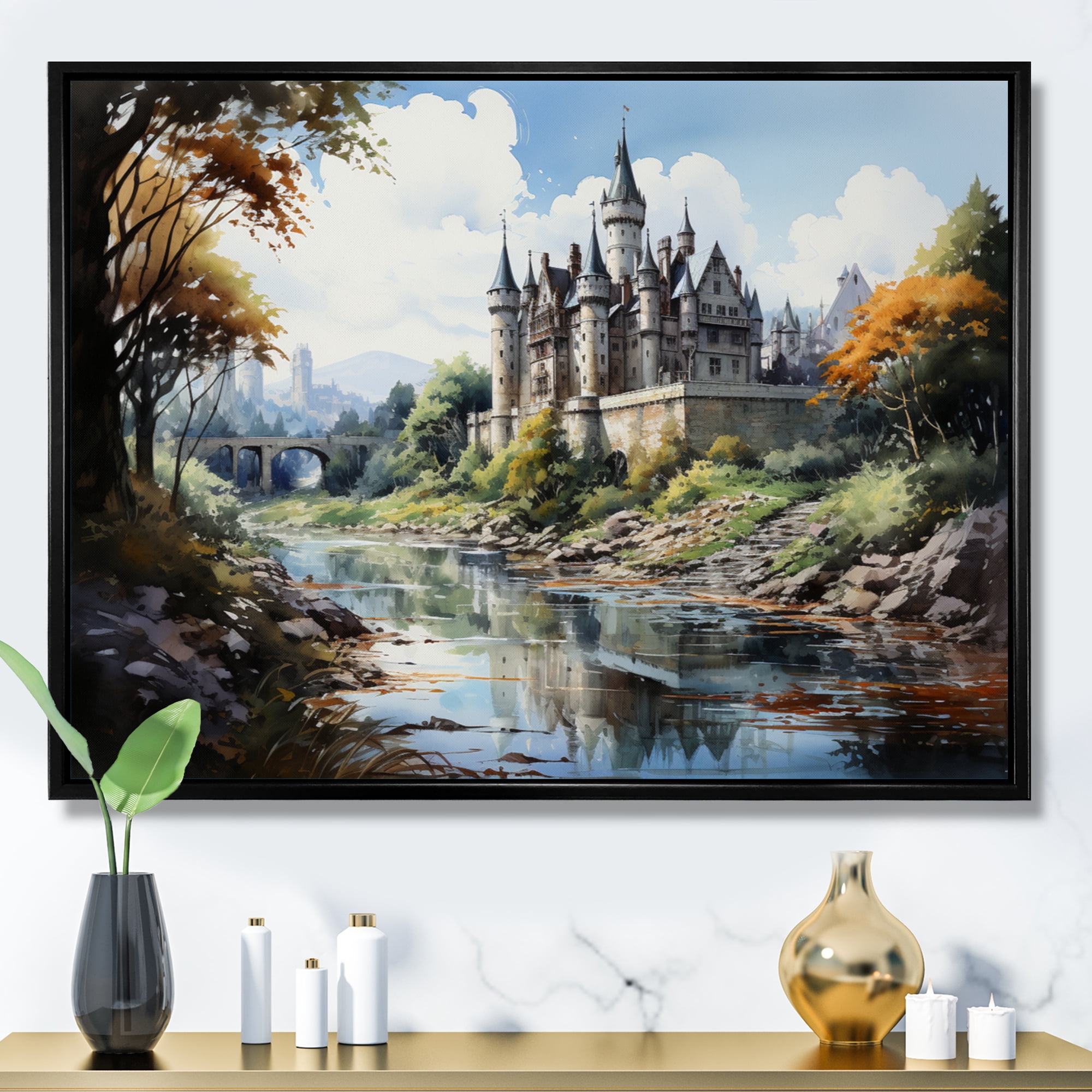 Designart "Castles captivate Stronghold III" Architecture Floater ...