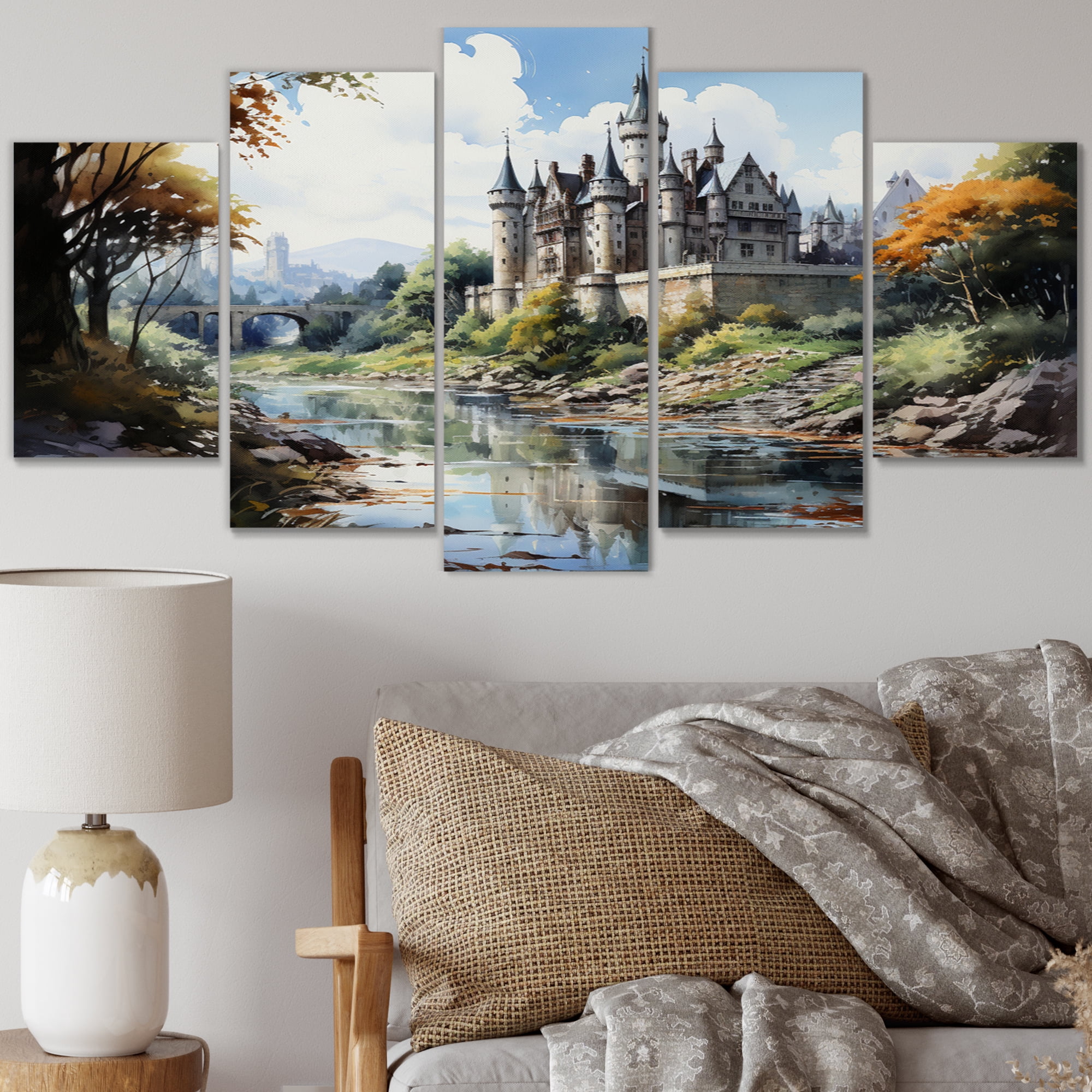 Designart "Castles captivate Stronghold III" Architecture Metal Wall ...