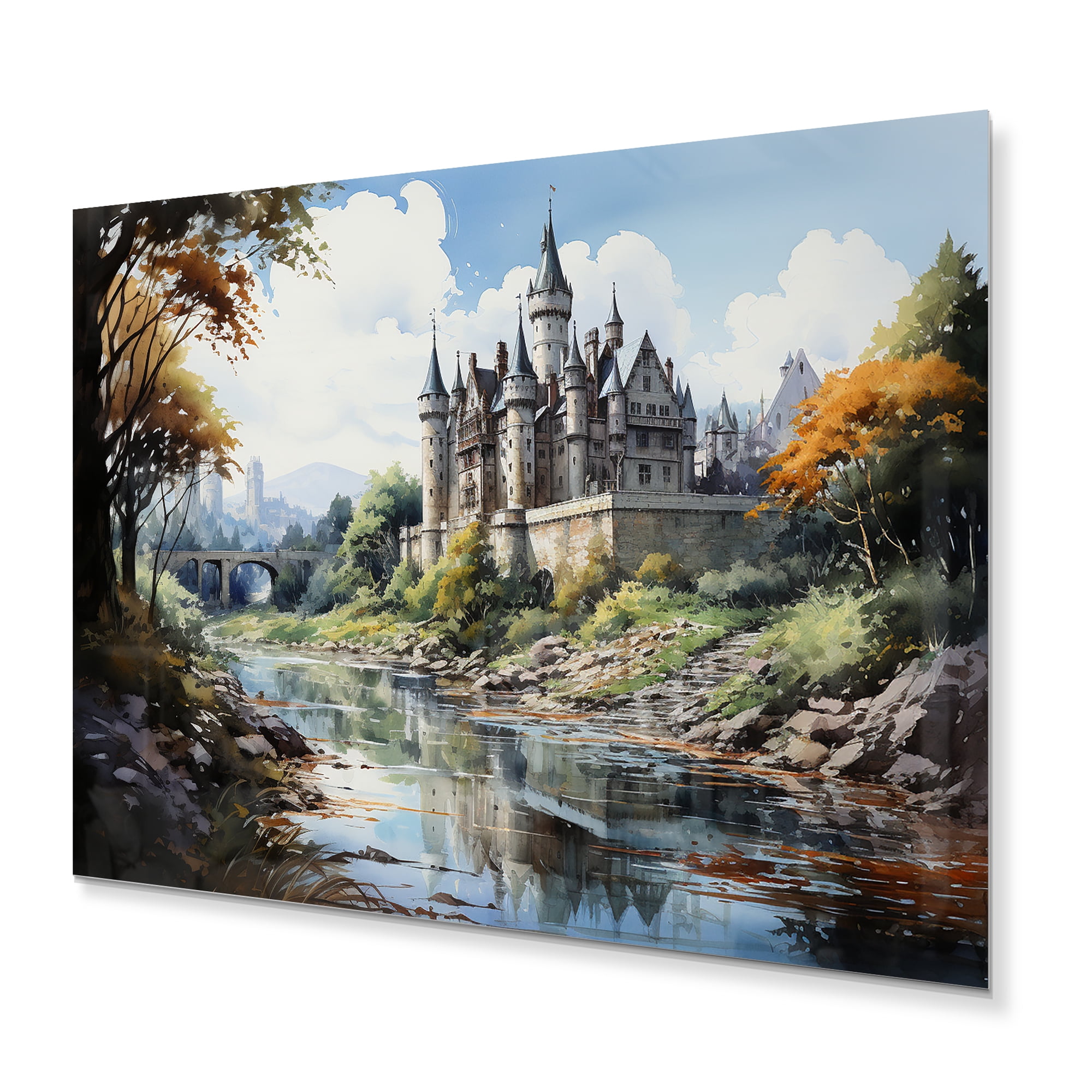 Designart "Castles captivate Stronghold III" Architecture Metal Wall ...