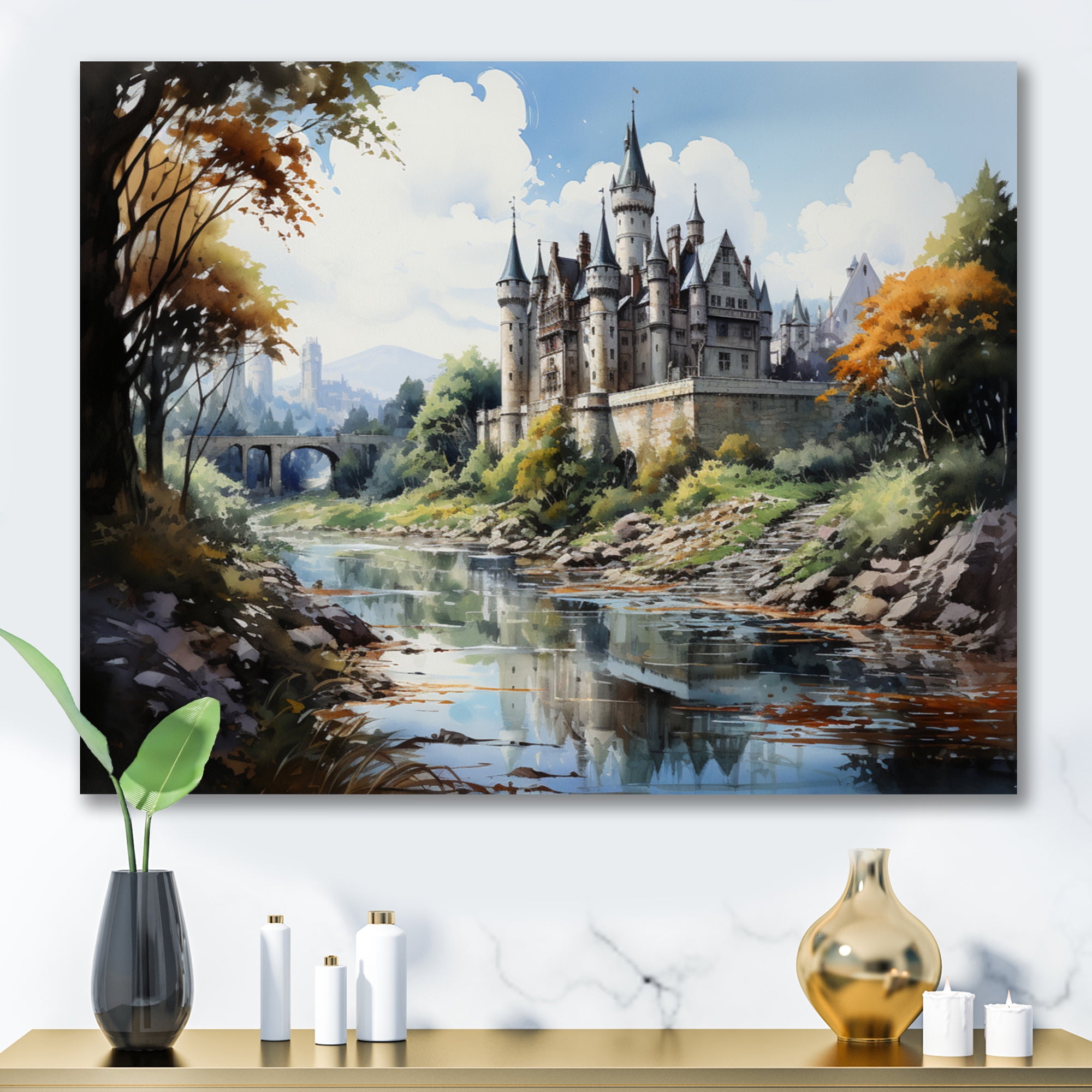 Designart "Castles captivate Stronghold III" Architecture Wall Art ...