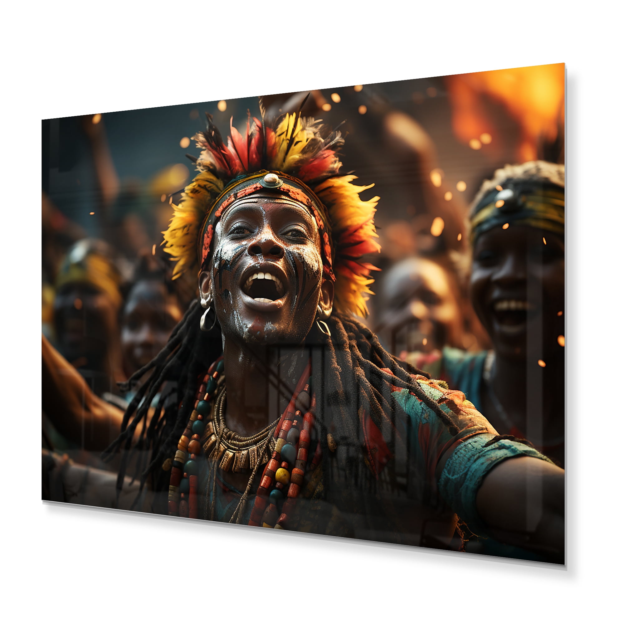 Designart "Celebration Cultural in Africa II" African Metal Wall Decor ...