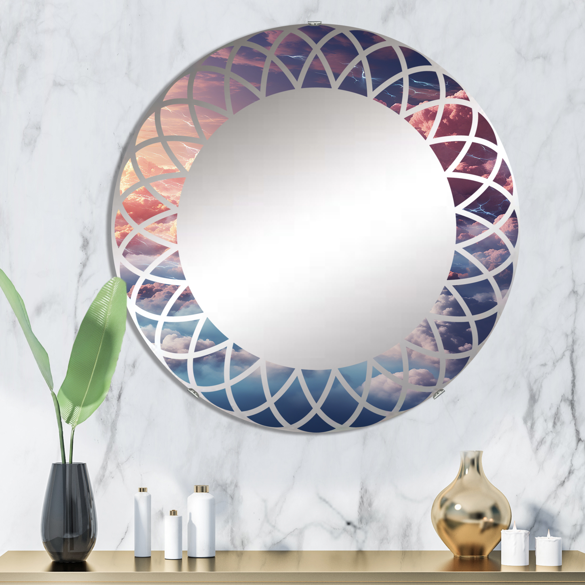 Designart "Celestial Beauty Muted Pink and Blue Sky III" Landscapes ...