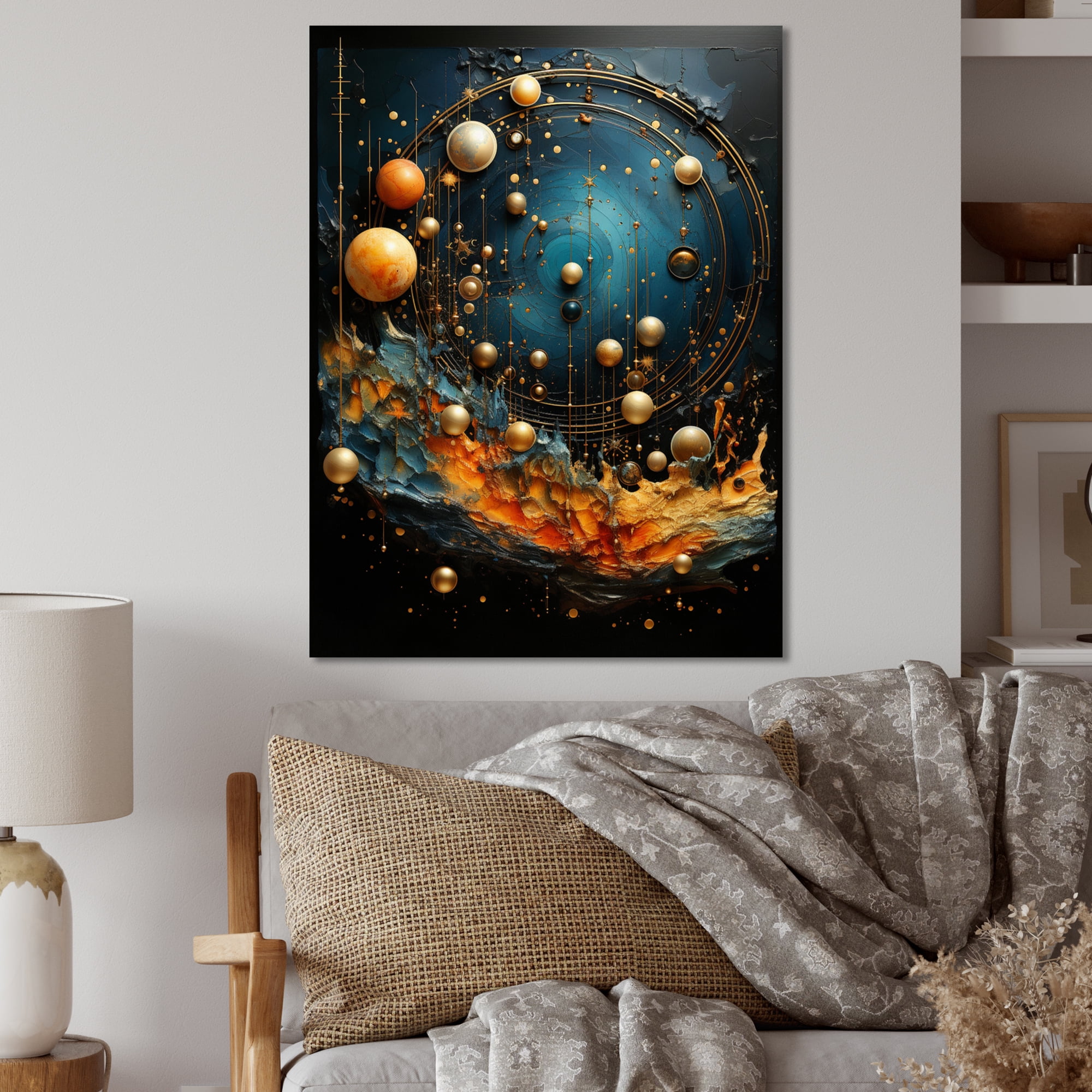 Designart "Celestial Symphony Blended Orbits" Astrology Metal Wall ...