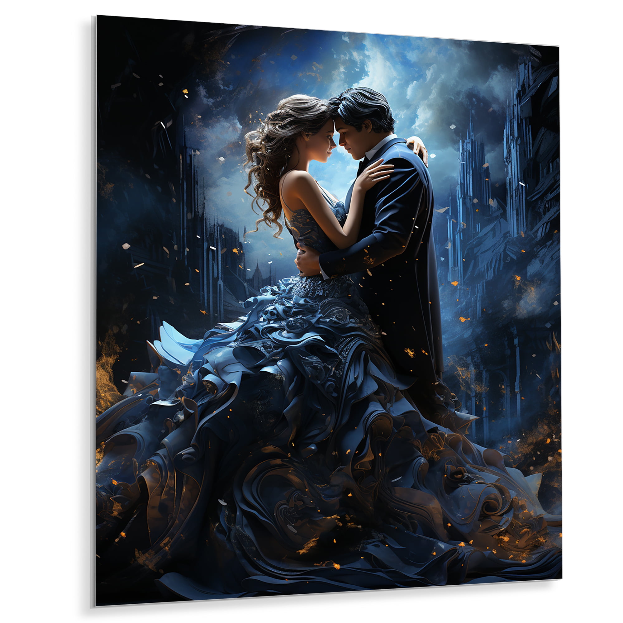 Designart "Celestial Union of the Wedding Couple IV" Romantic Metal ...