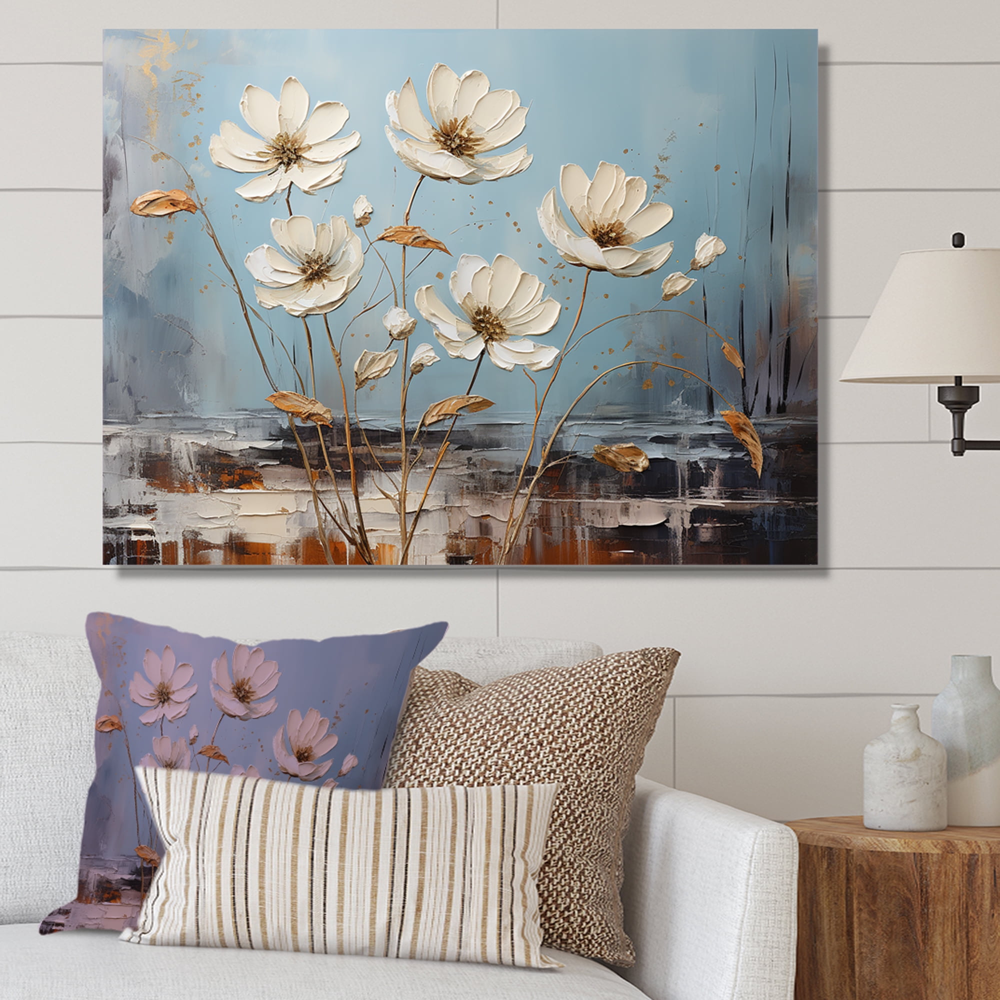 Designart "Charming White Daisy Flowers" Daisies Wall Decor - Walmart.com