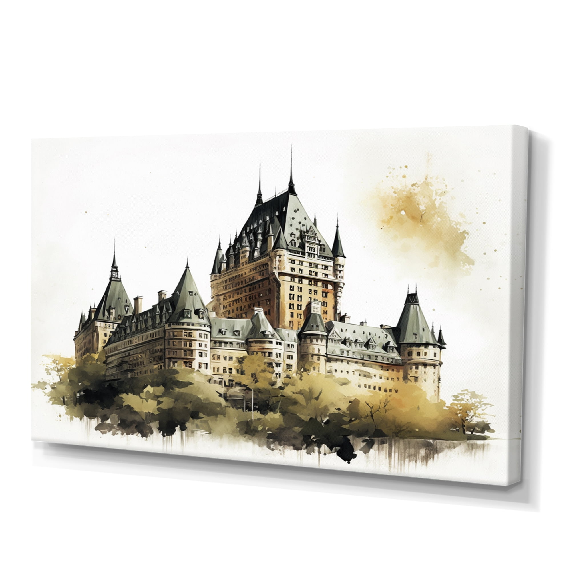 Designart Chateau Frontenac In Quebec Canvas Wall Art - Walmart ...