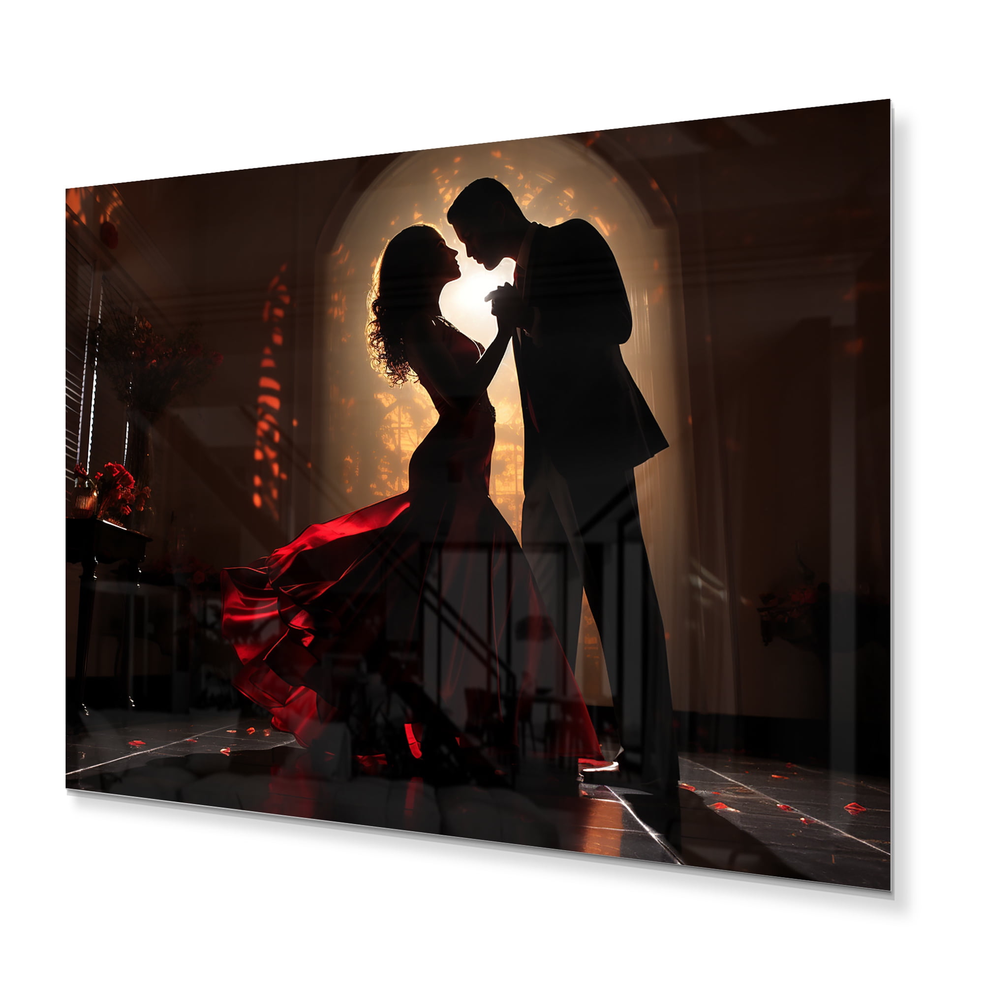 Designart "Cherished Moments for the Wedding Couple" Romantic Metal ...
