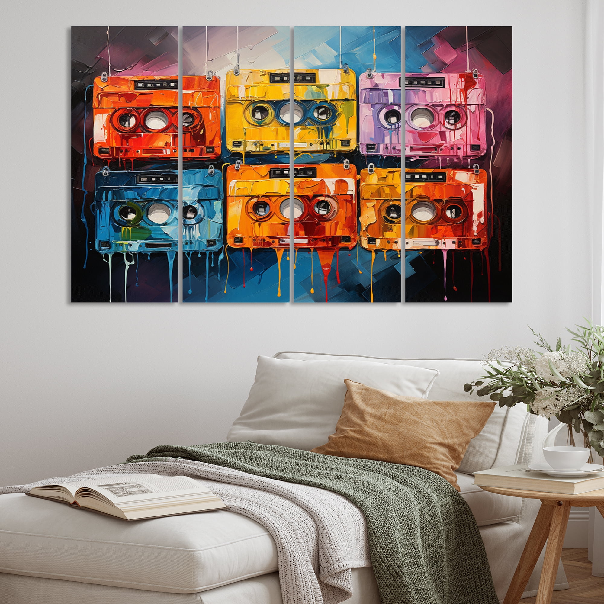 Designart "Chromatic Cassettes Cassette Tapes" Music Metal Wall Decor ...