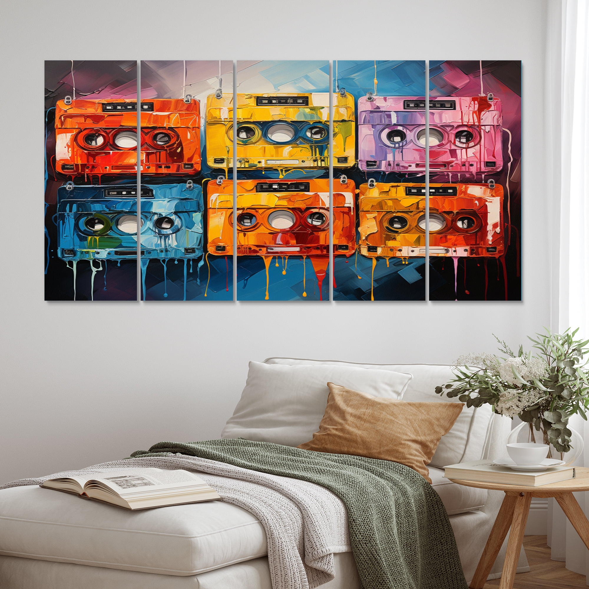 Designart "Chromatic Cassettes Cassette Tapes" Music Metal Wall Decor ...