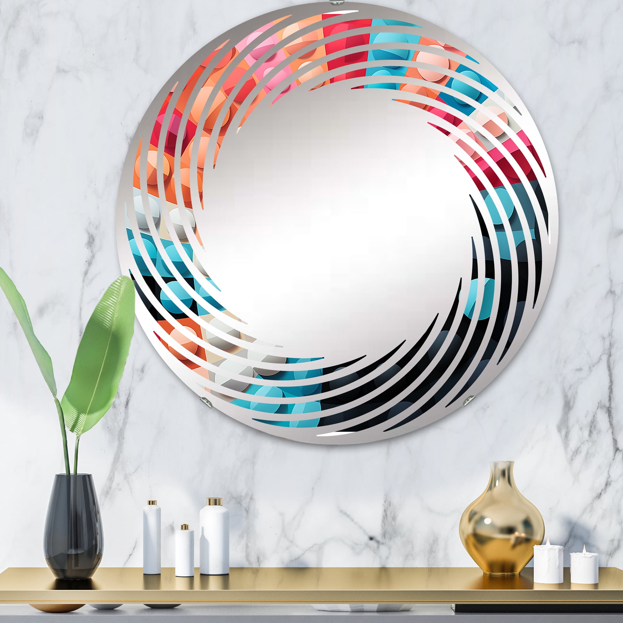 Designart "Chromatic Elixir Opt Art wall decor III" Abstract Spiral ...