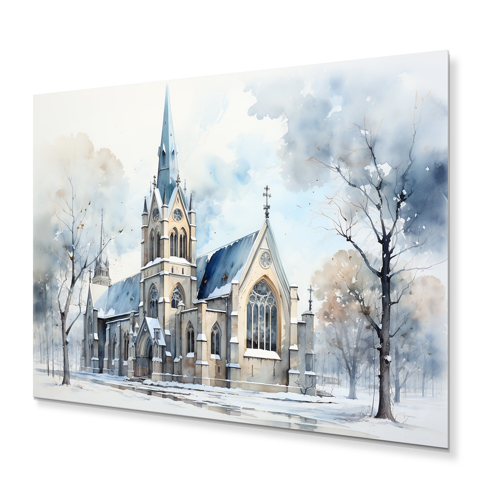 Designart "Church Minimalism euphony" Spiritual Metal Art Print ...