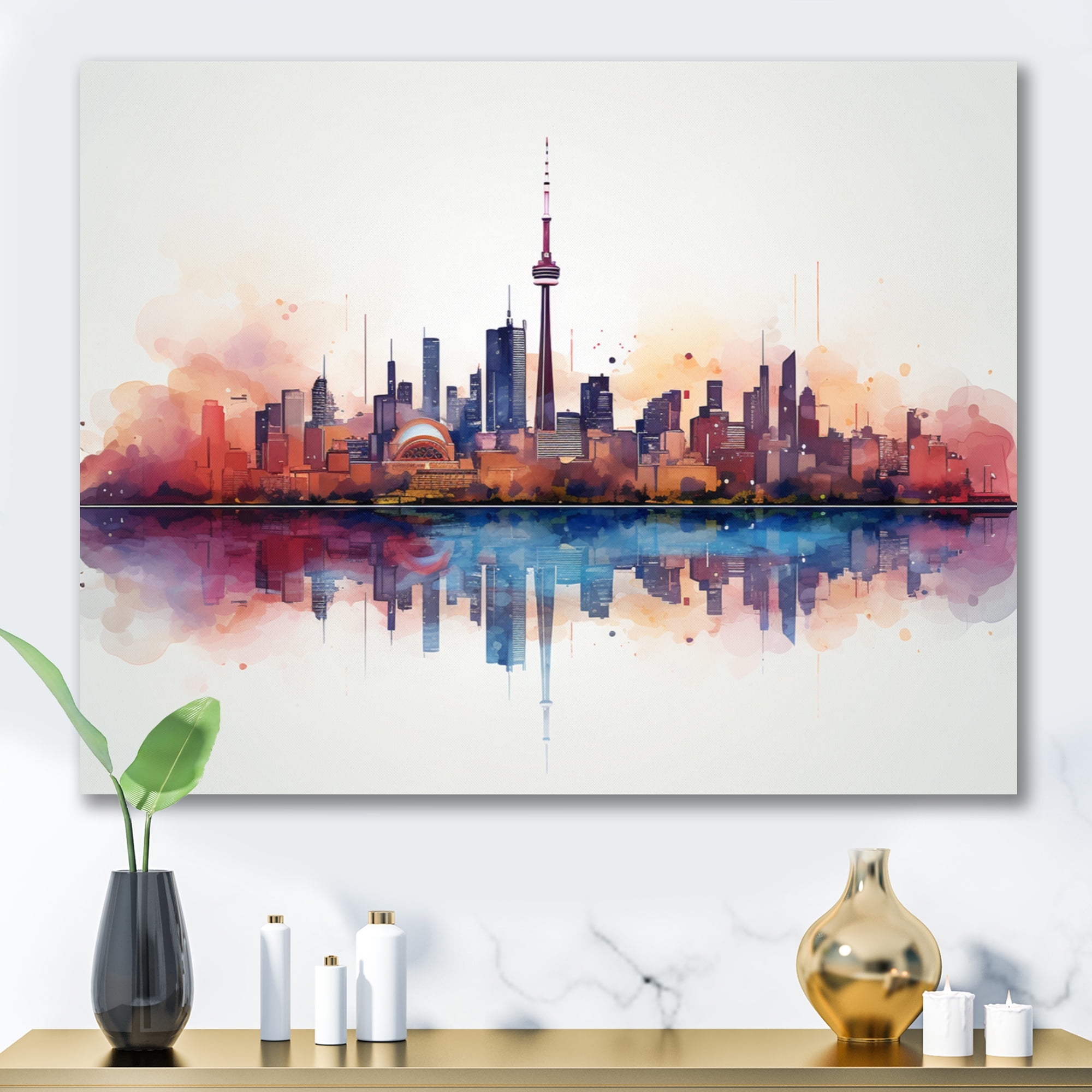 Designart "City of Toronto, Canada II" Canada Wall Art Living Room ...