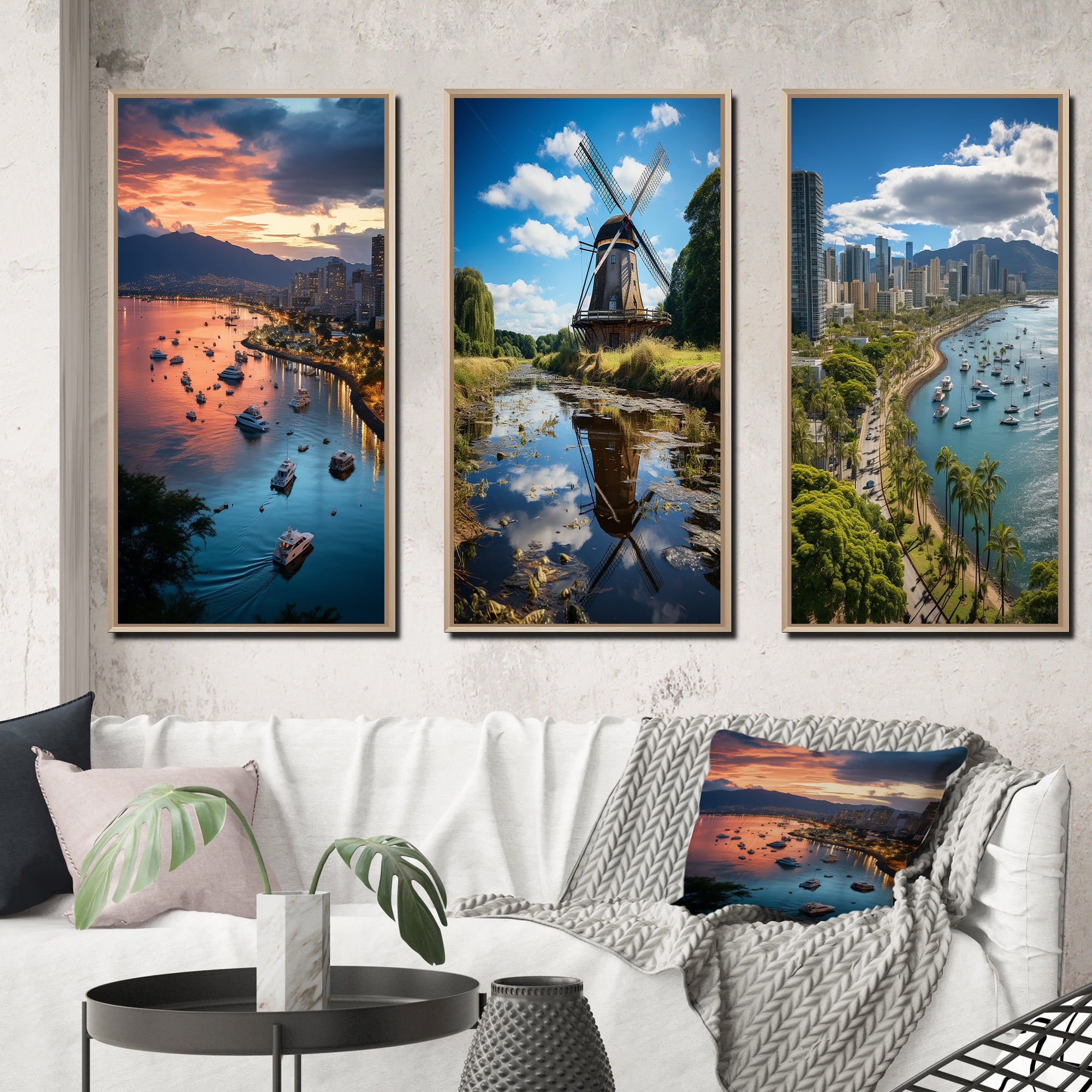 Designart "Cityscape Spot Honolulu Beautiful wall decor II" Nautical ...