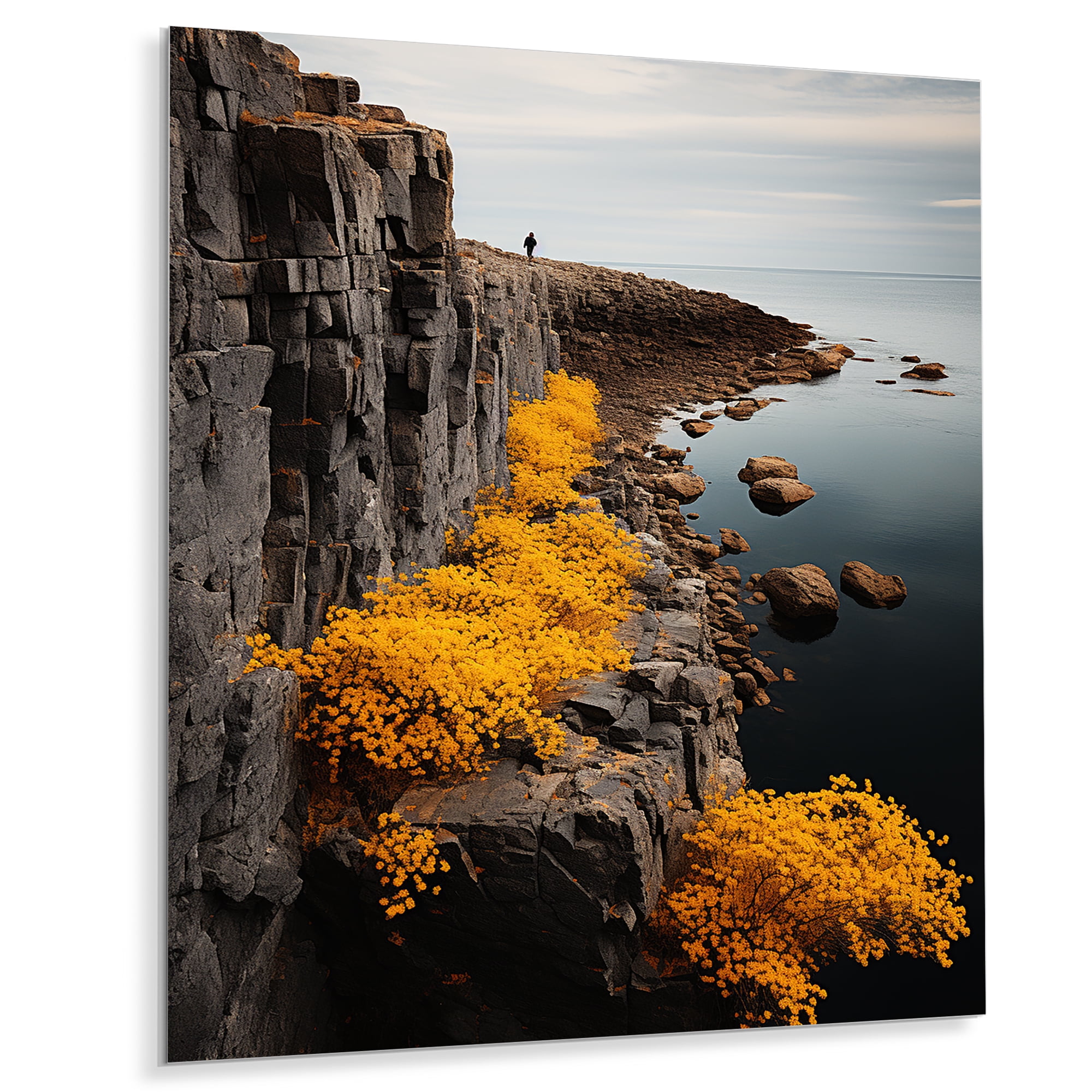 Designart "Cliffside Serenity I" Nautical & Beach Metal Wall Decor ...