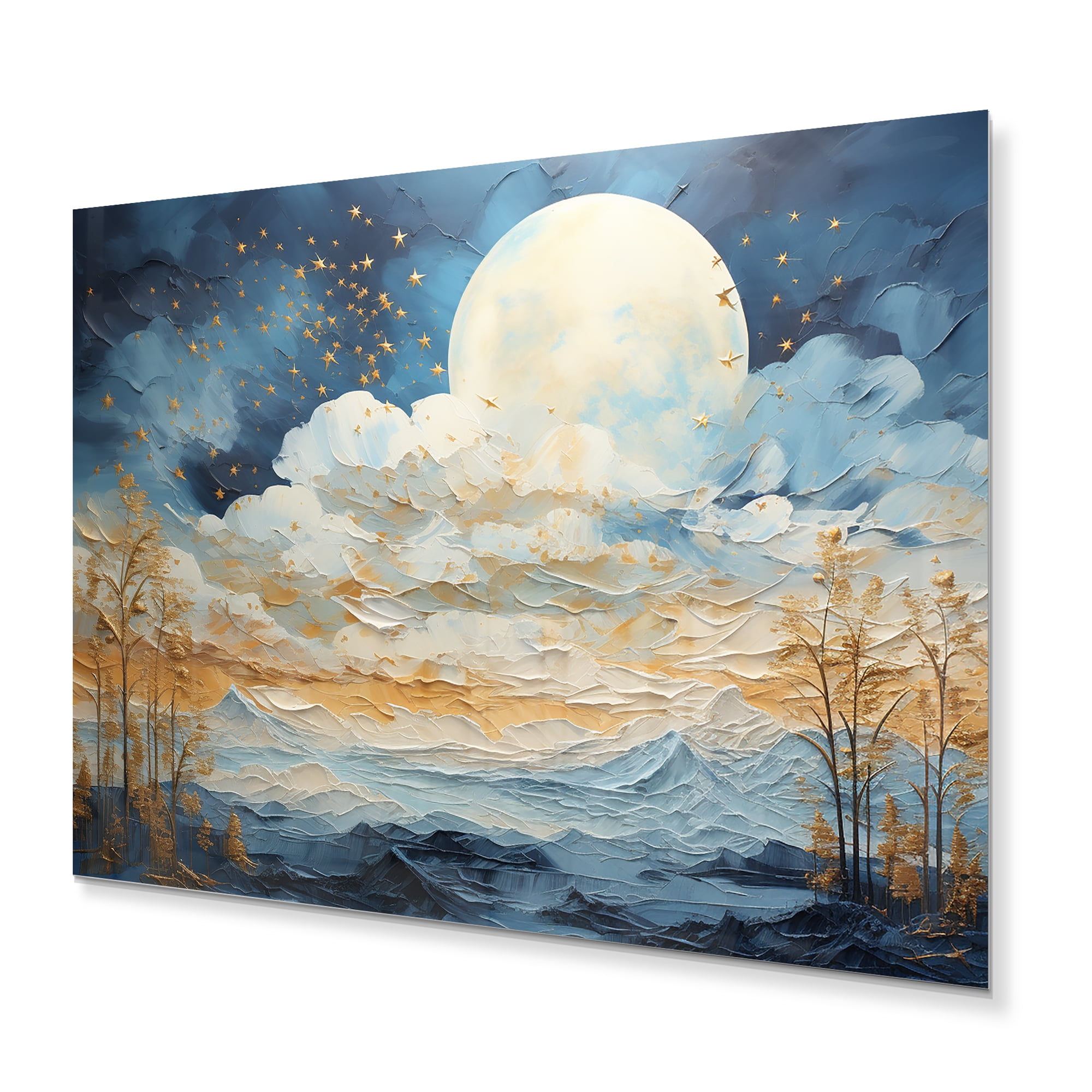 Designart "Clouds Celestial Wisp Collage" Landscapes Metal Wall Decor ...