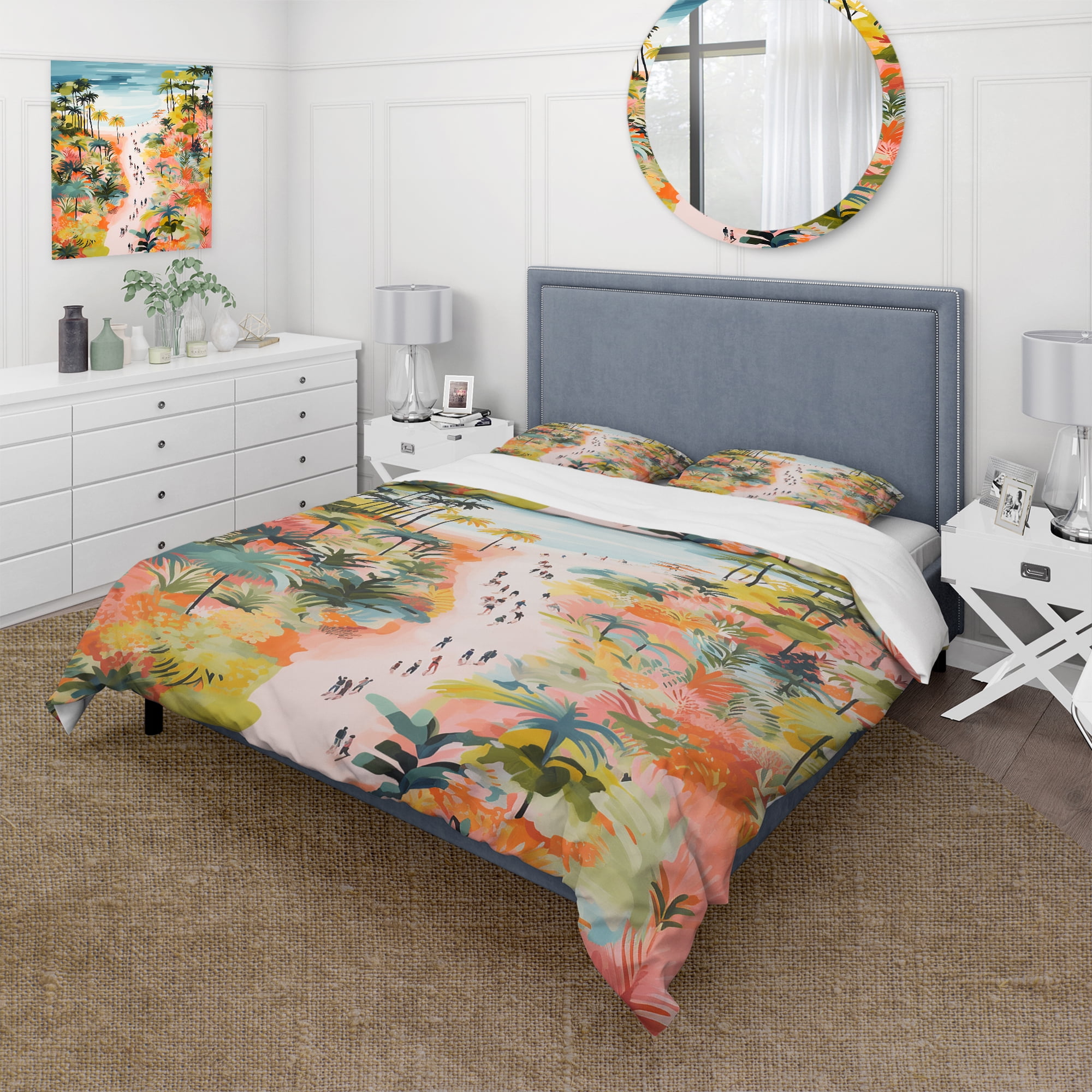 Designart "Coastal Beach Paradise in Pastel Colors I" Coastal Beach ...