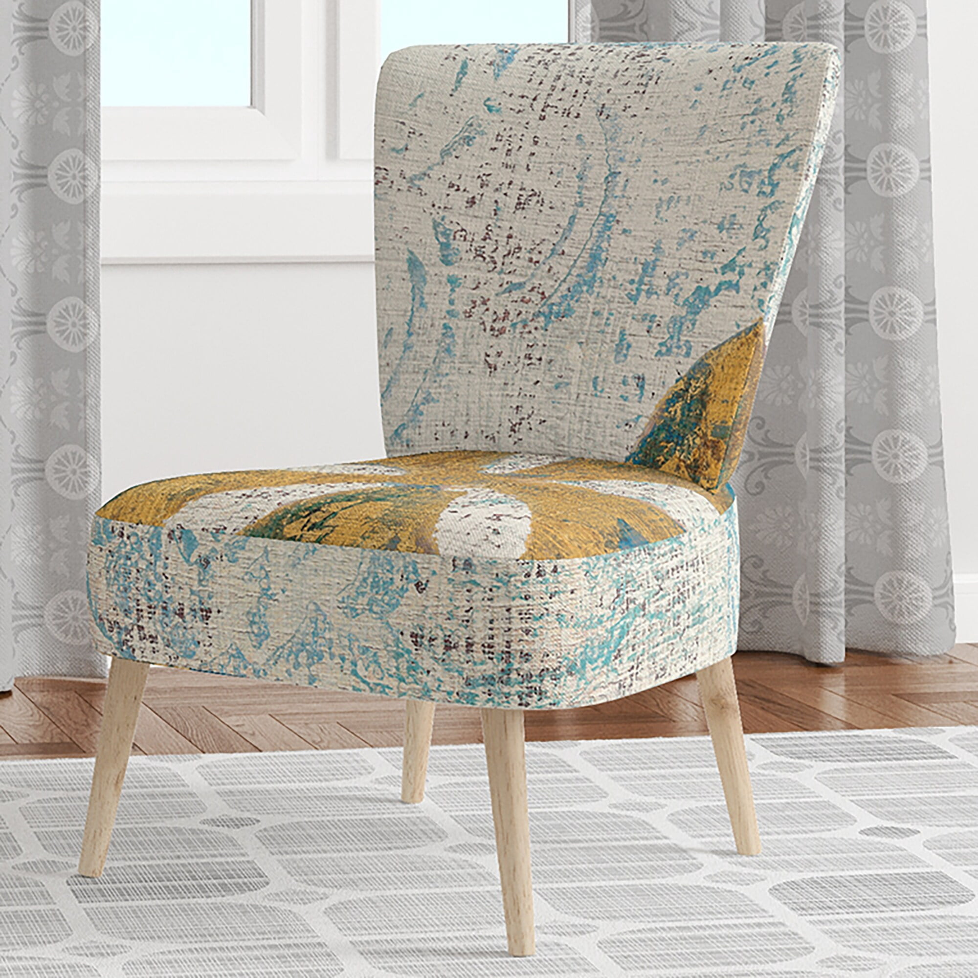Designart "Coastal Pastel Seashells II" Upholstered VIntage Nautical ...