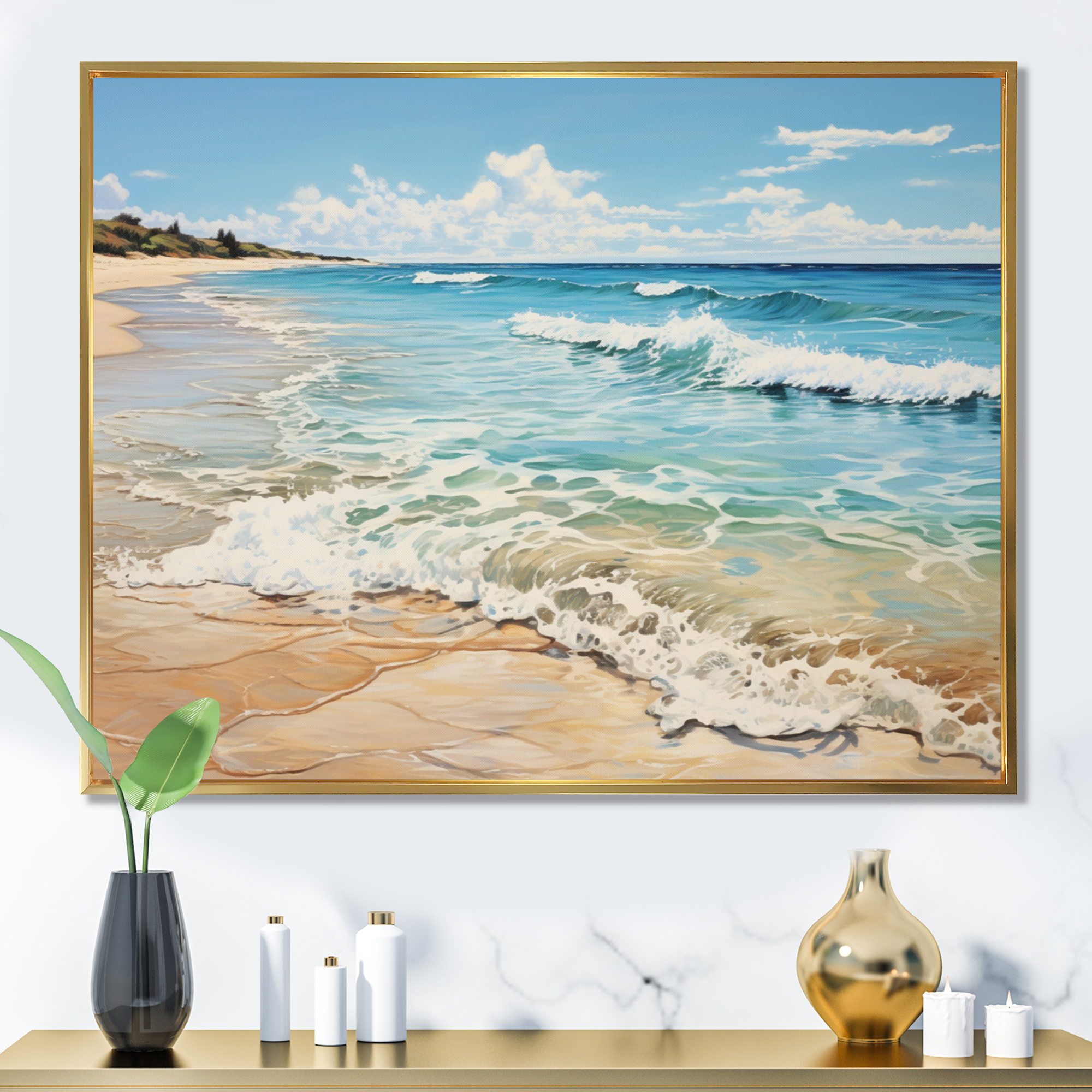Designart "Coastal Serenity French Normandy wall decor I" Nautical ...
