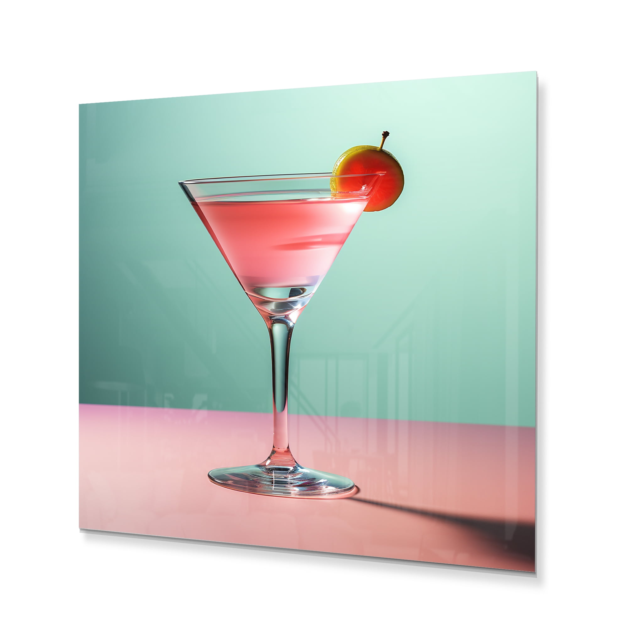 Designart "Cocktail Colorful Drink Minimalistic wall art VI" Landscapes ...