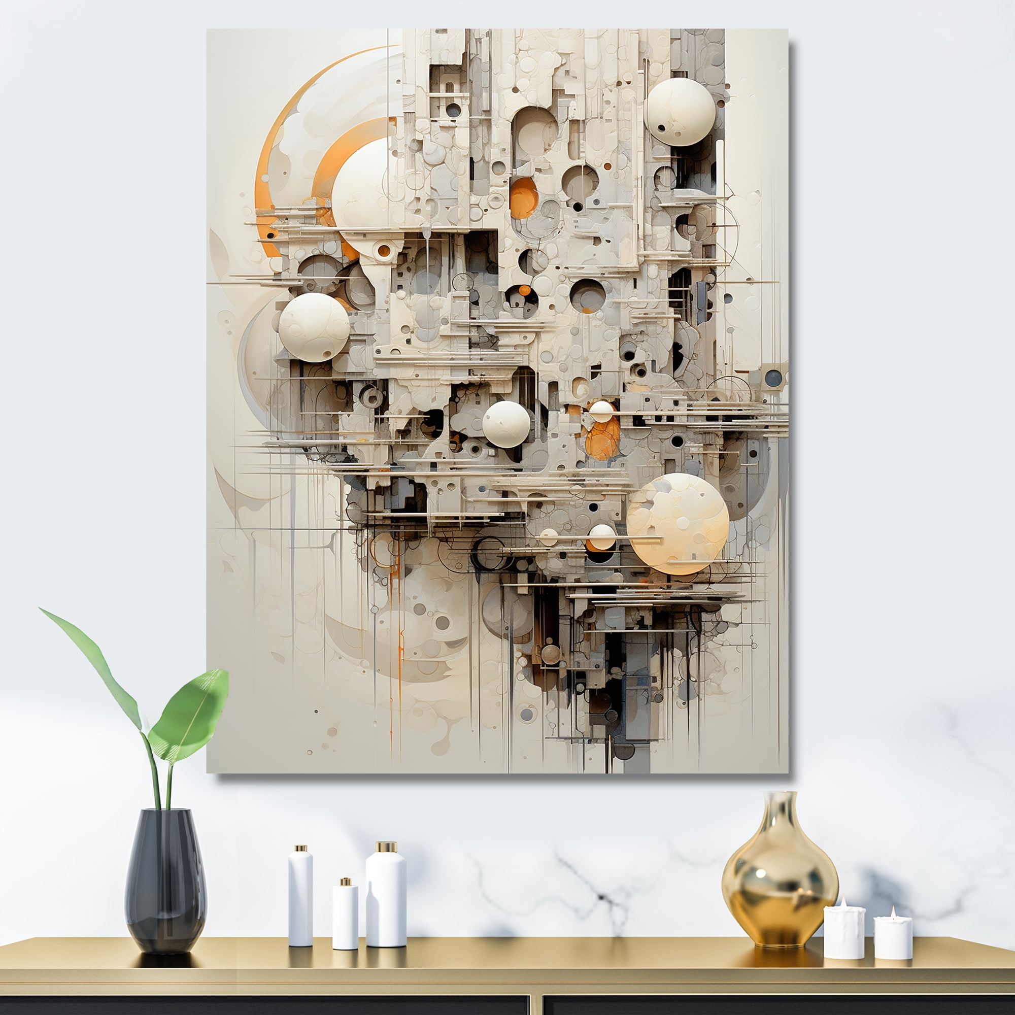 Designart "Collage Of Sci-Fi Moon Fantasy In Minimalistic Style III ...