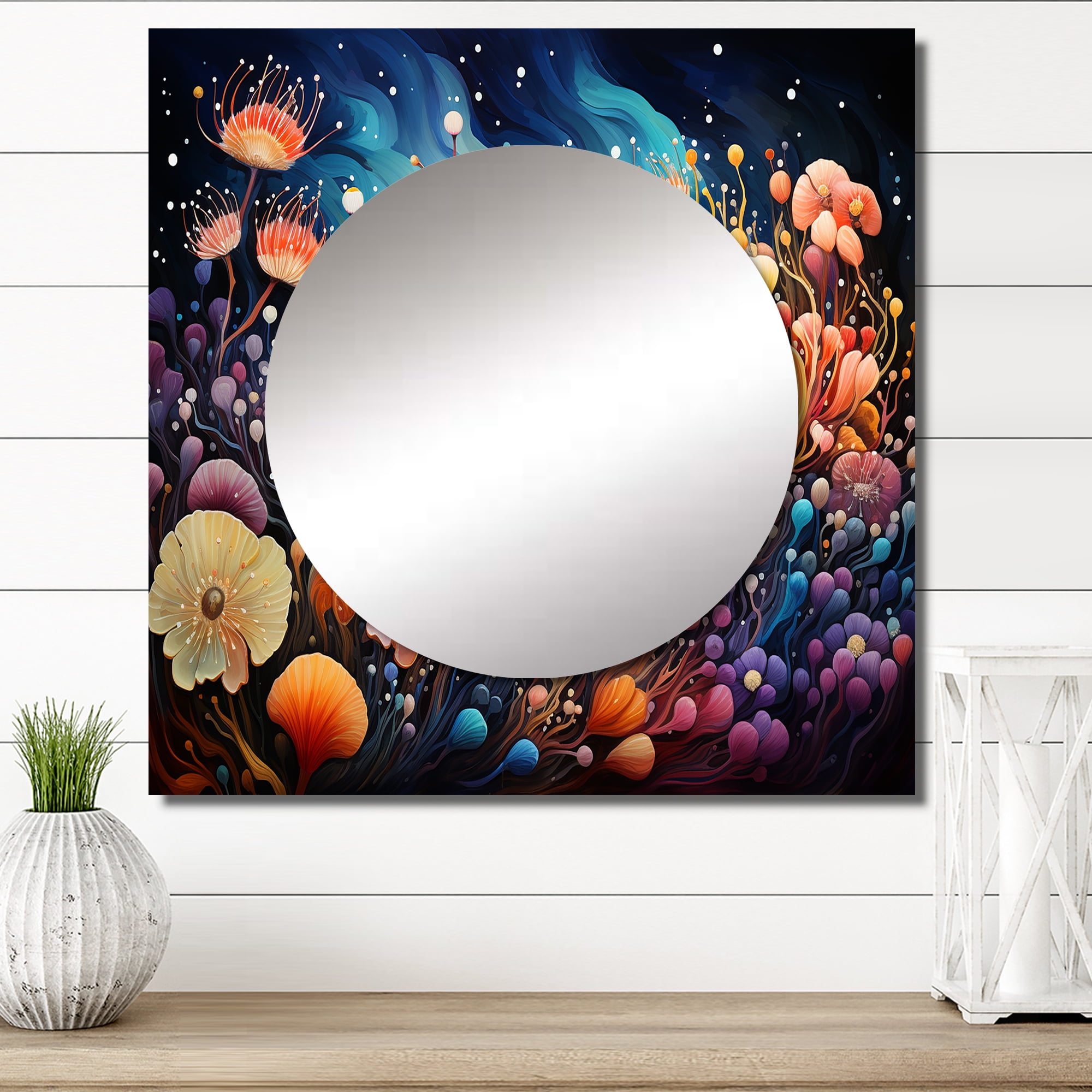 Designart "Colorful 0 Marine Animals euphony II" Marine Animals Multi ...