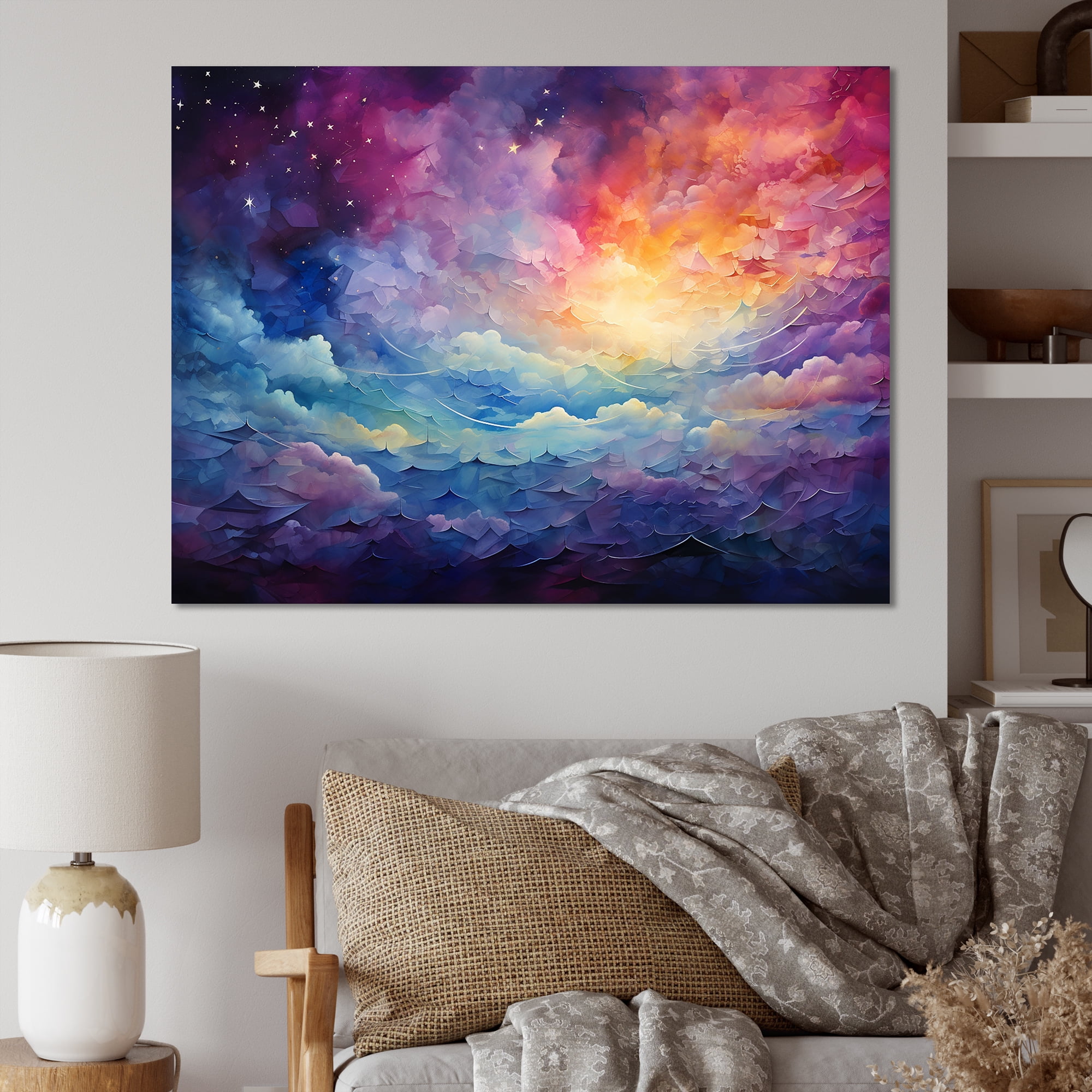 Designart "Colorful Sky Celestial Dreams composition" Sky Wall Decor ...