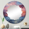 Designart "Colorful Sky Photo euphony Of II" Nautical & Beach Round ...