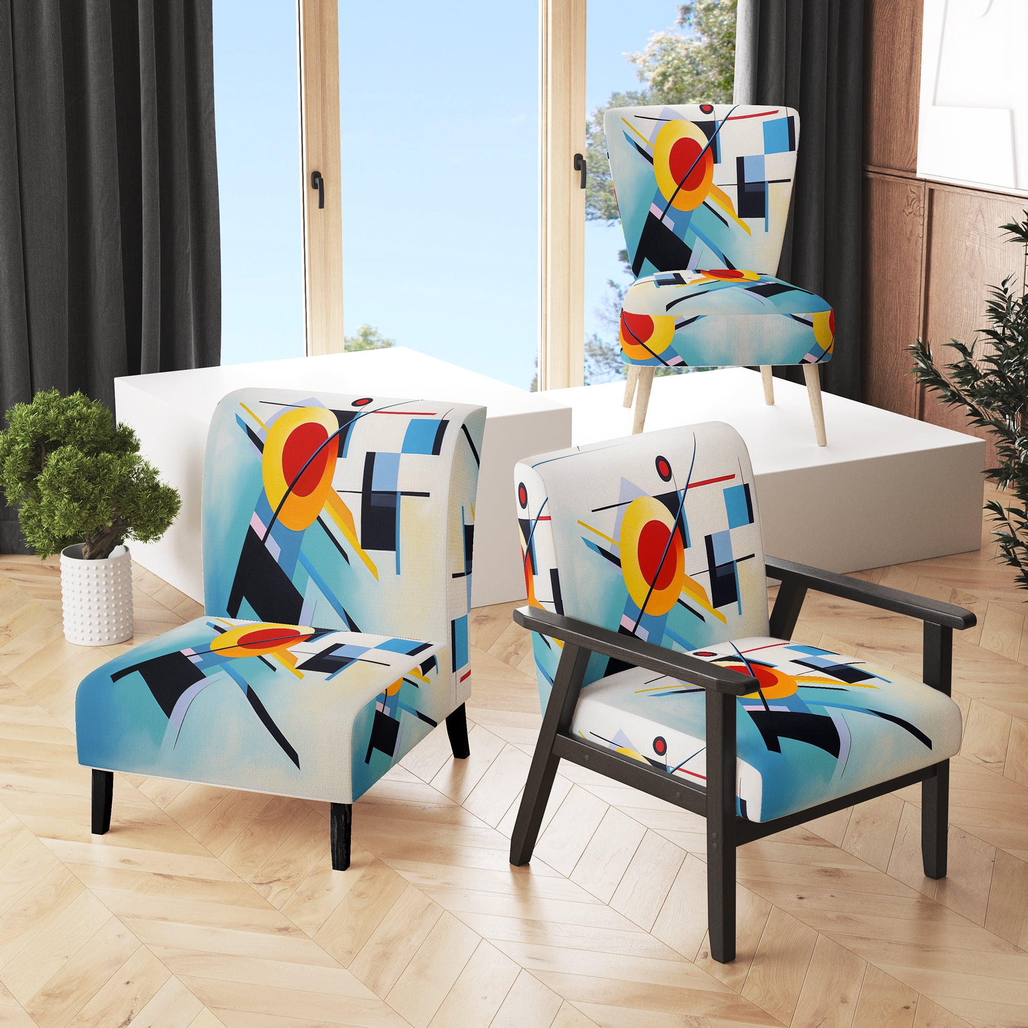 Designart "Colorful Suprematism quintessence Of Pure IV" Multi-Color ...