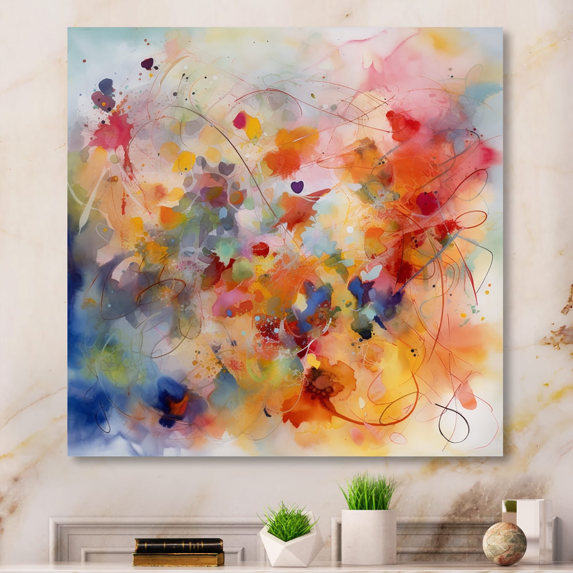 Designart "Colorful Transformations Of Flow II" Abstract Liquid Ink ...