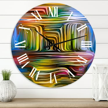 Designart 'Black and White Spiral ' Modern wall clock - Walmart.com