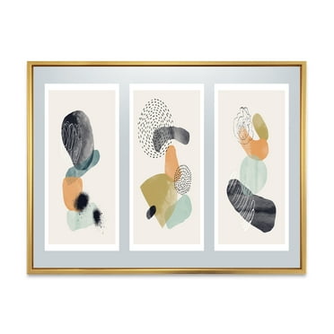 Designart ' Glam Painted Arcs II ' Transitional Framed Canvas - Walmart.com