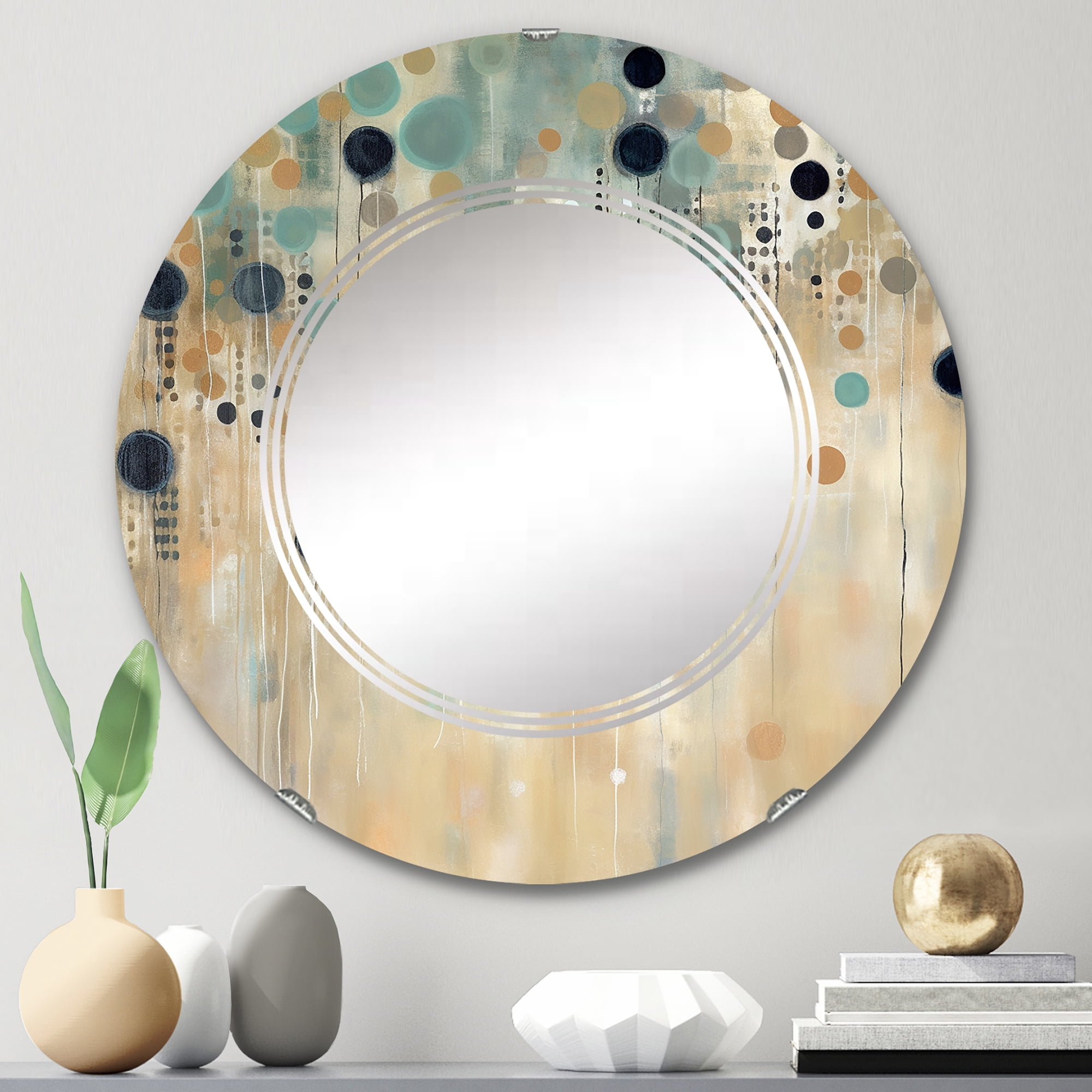 Designart "Considering the Possibilities VI" Minimalism Round Wall ...
