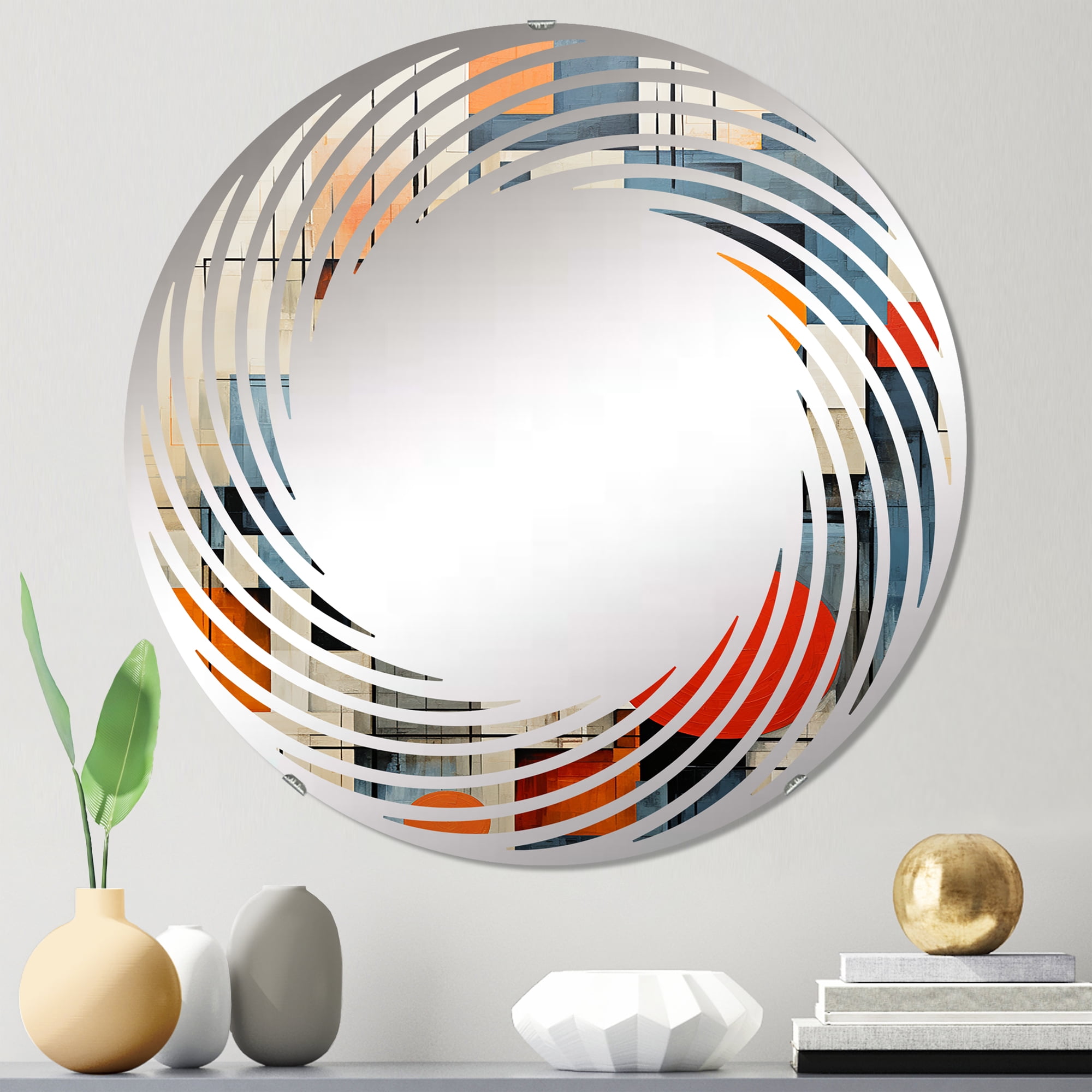 Designart "Constructed Horizons in Constructivism V" Abstract Spiral ...